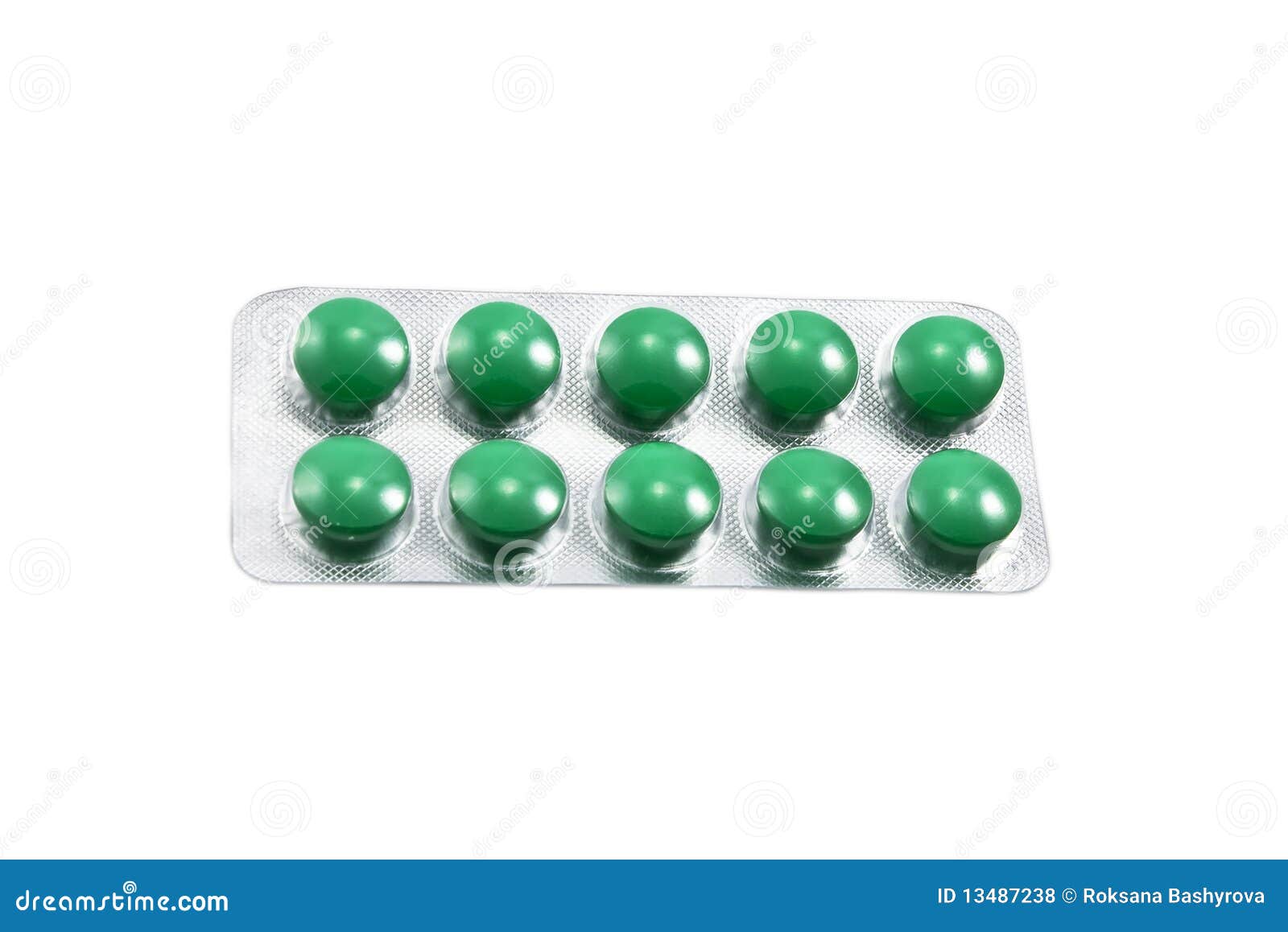 Package with green tablets stock photo. Image of close - 13487238