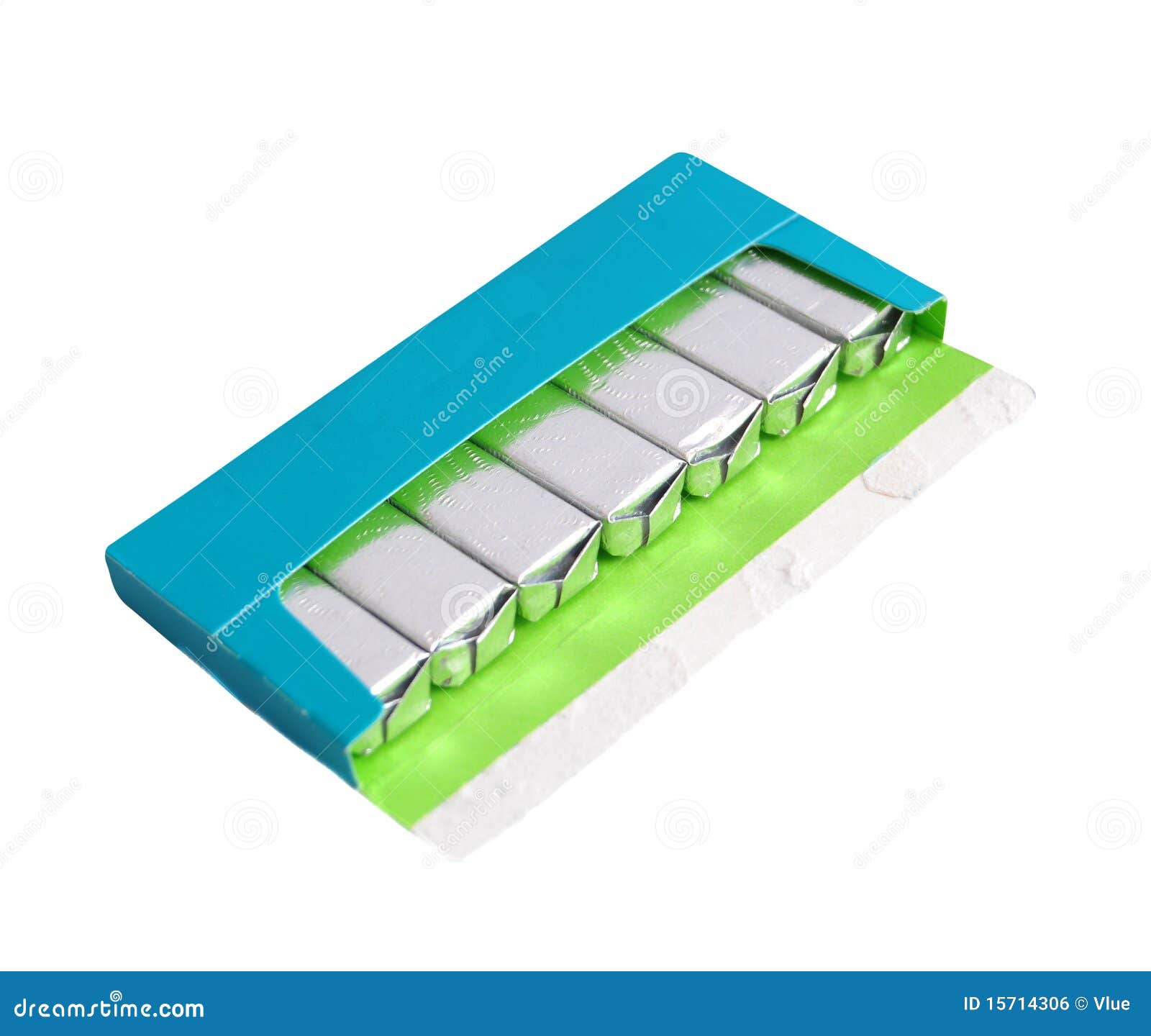 Blue Chewing Gum Package Isolated White Photos - Free & Royalty-Free ...