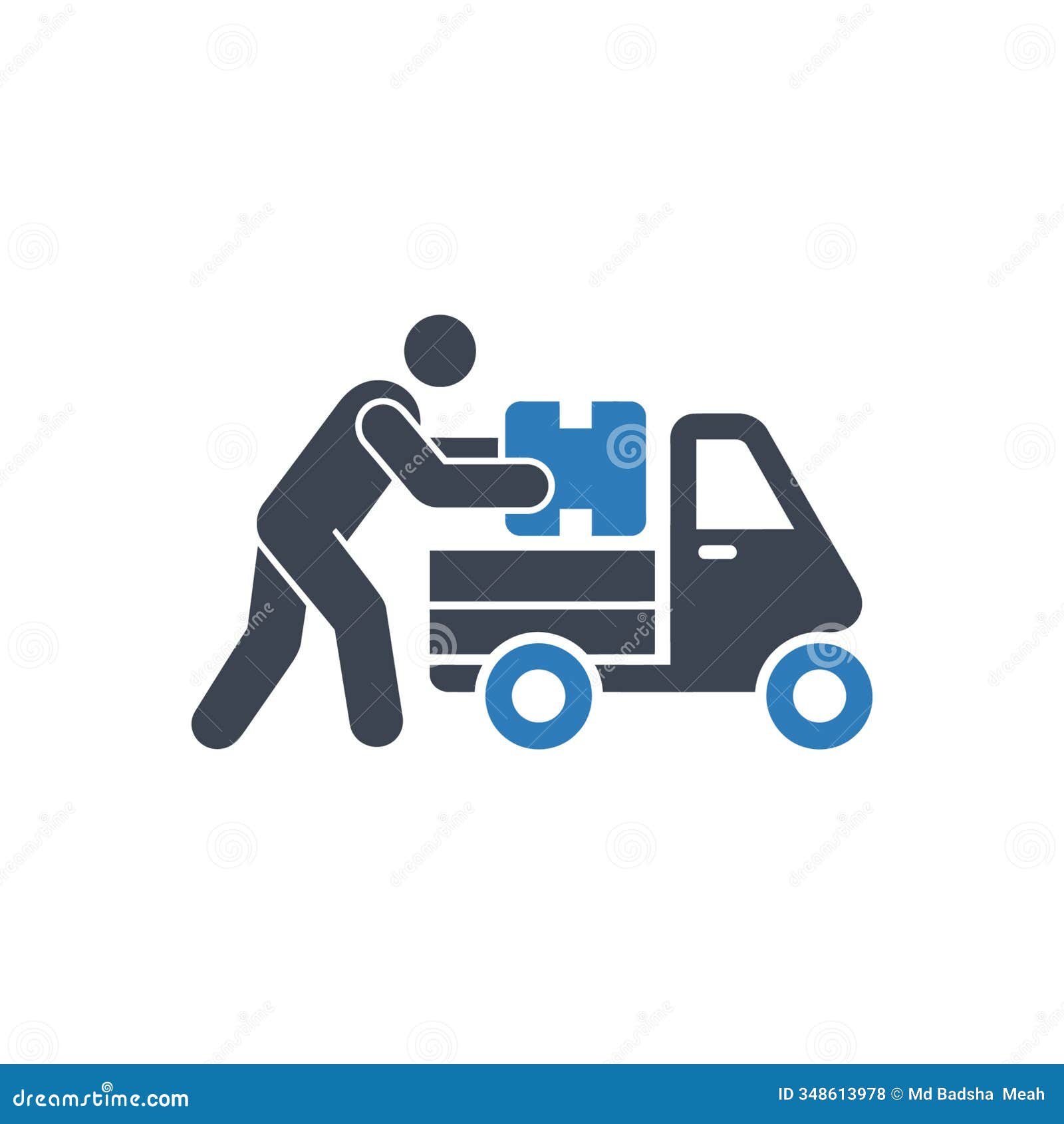 Package Handling icon stock vector. Illustration of movement - 348613978