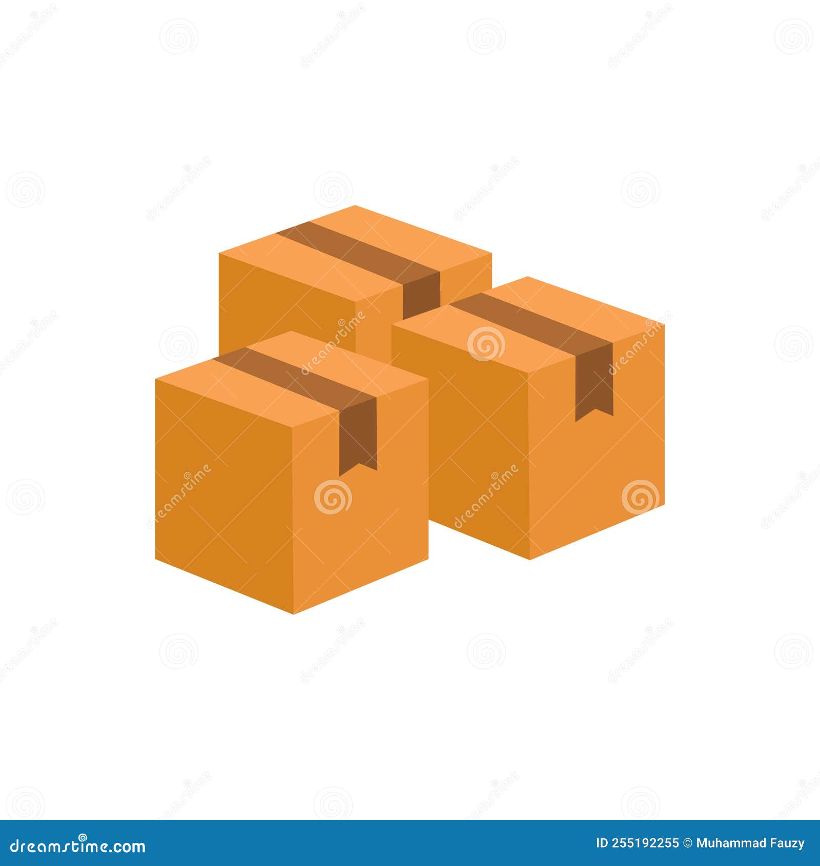 Package Icon with Flat Style on Isolated Background Stock Vector ...