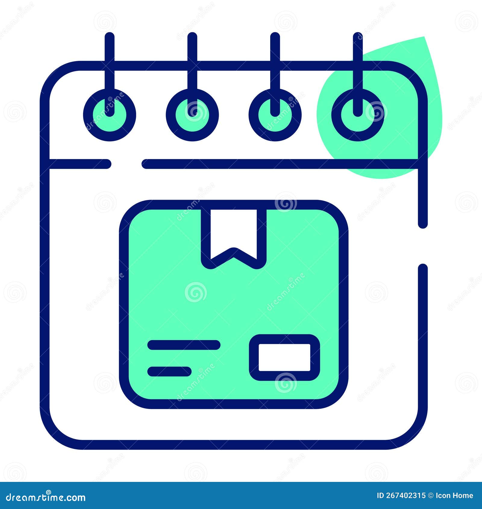 Package Inside the Calendar Symbolizing Concept of Delivery Date Stock ...