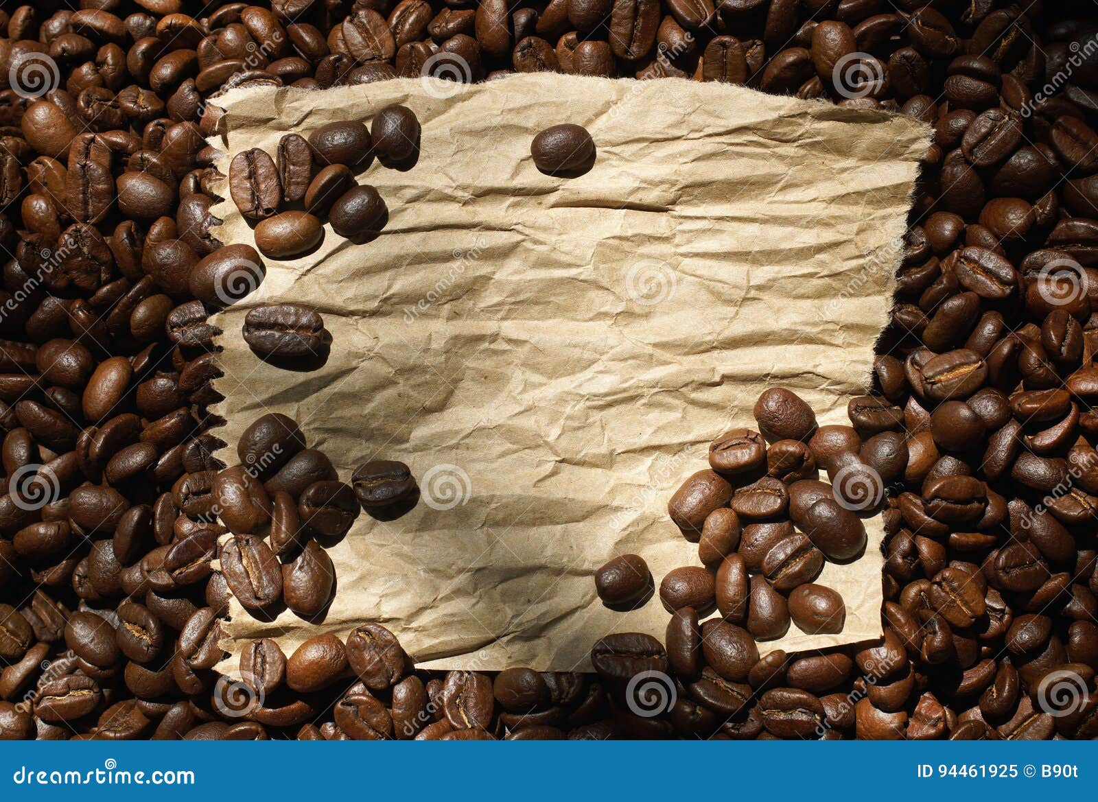Package Label on Roasted Coffee Beens Stock Image - Image of wrapping ...