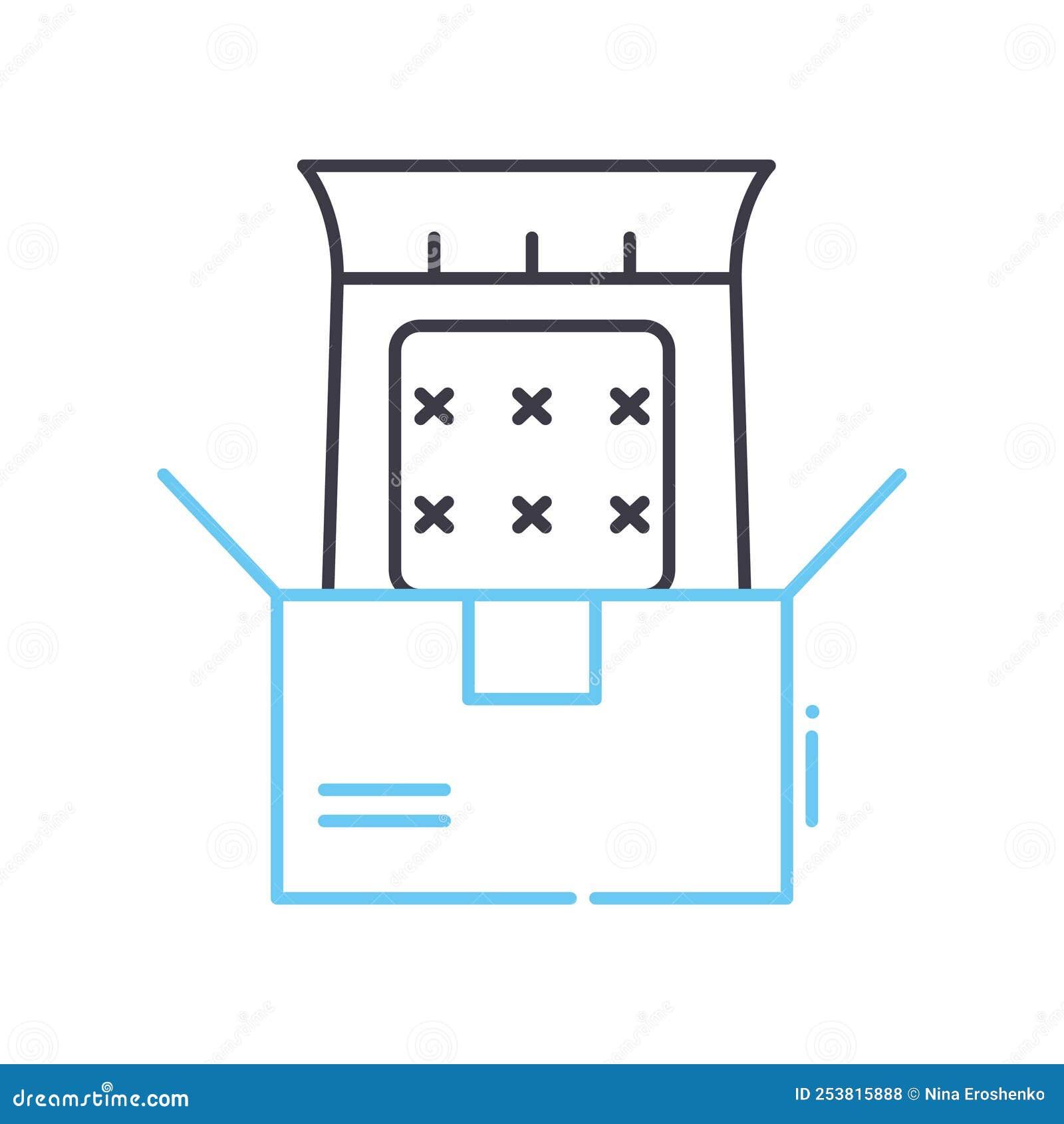 Package Line Icon, Outline Symbol, Vector Illustration, Concept Sign ...