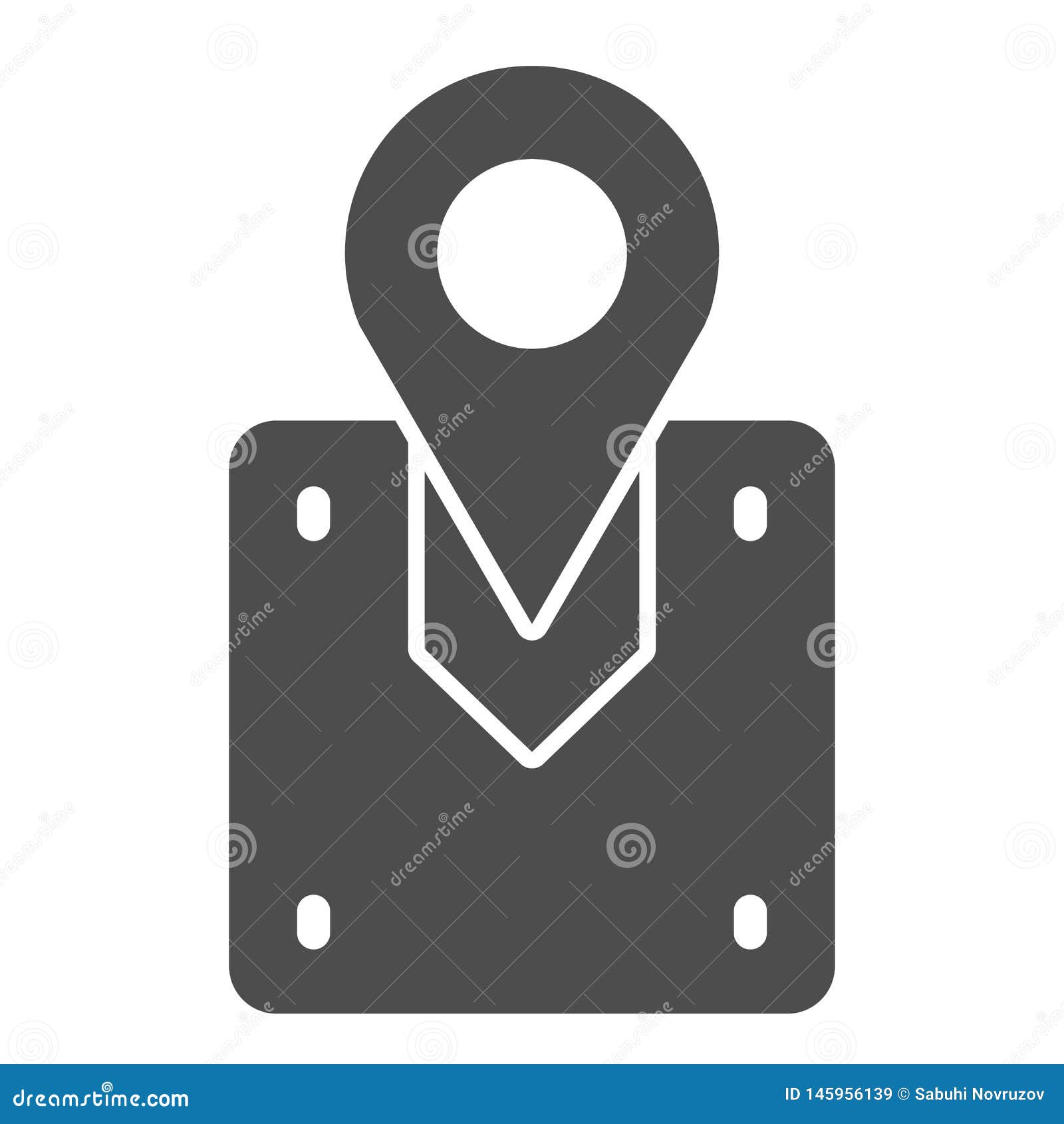 Package Location Solid Icon. Cargo Location Vector Illustration ...