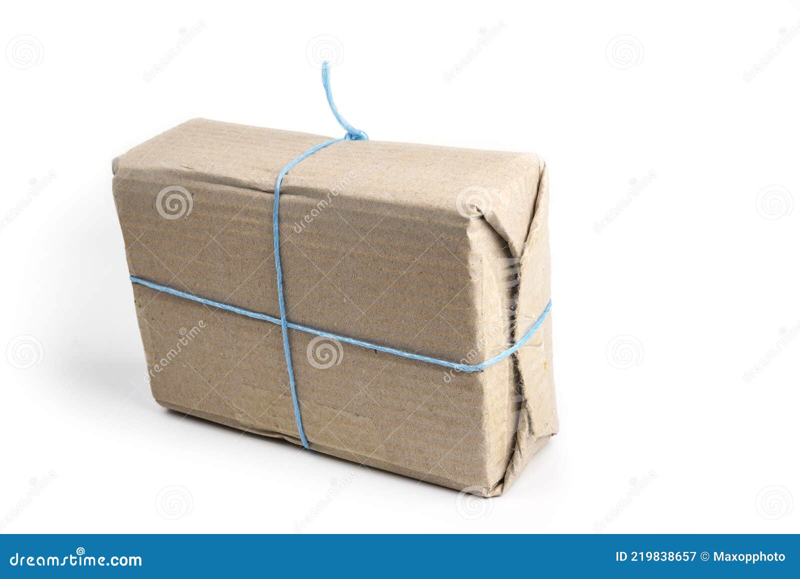 Package Made from Corrugated Cardboard Wrapping Paper Stock Image ...