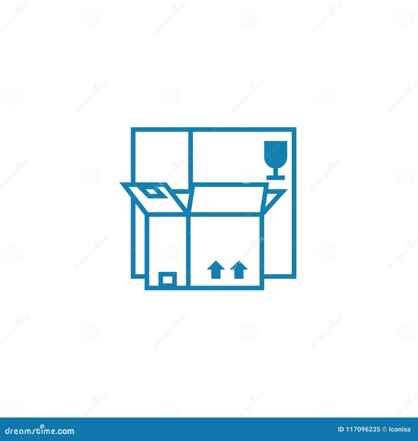 Merchandise Linear Icon. Modern Outline Merchandise Logo Concept Vector ...