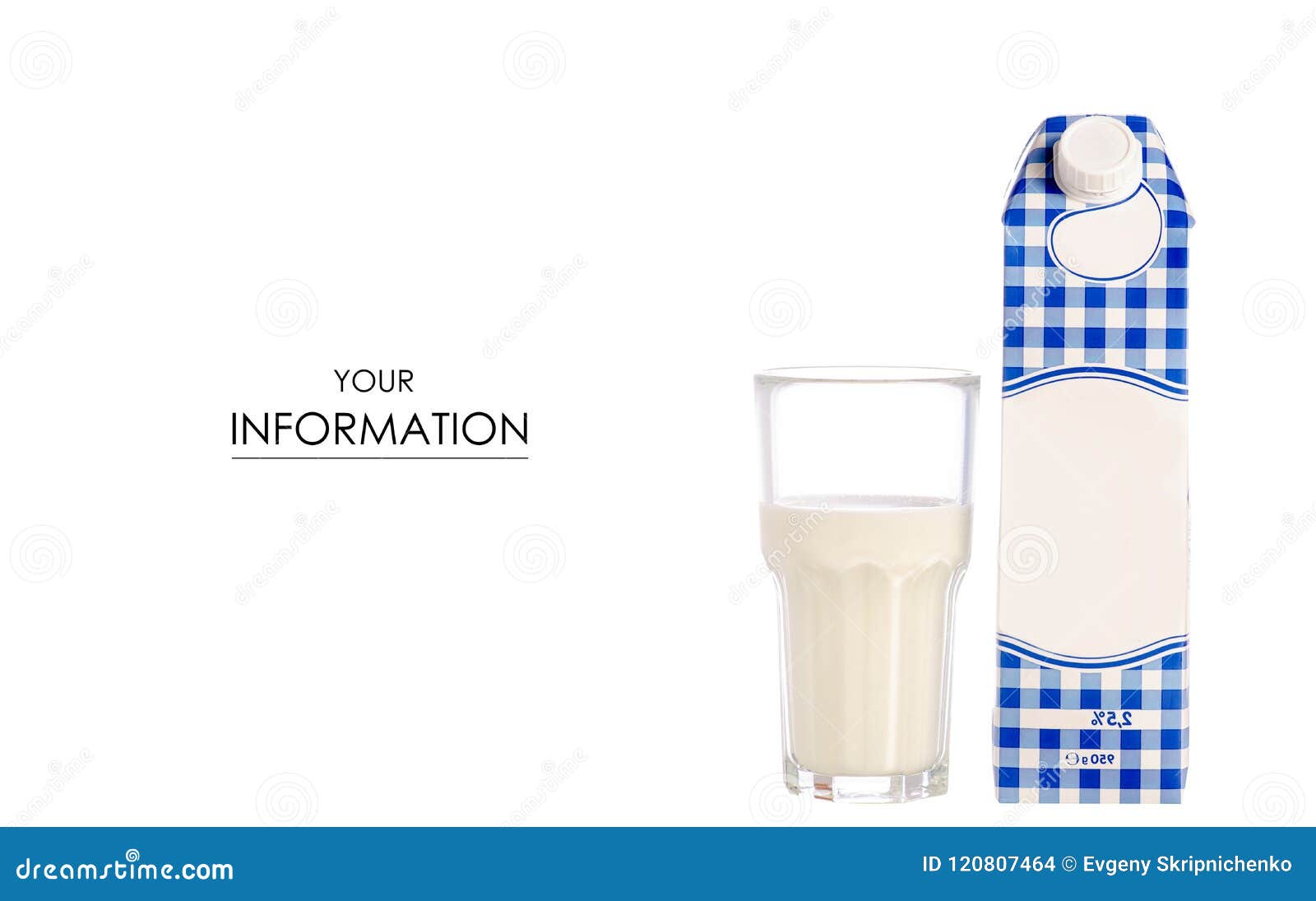 A Package of Milk a Glass of Milk Pattern Stock Photo - Image of ...