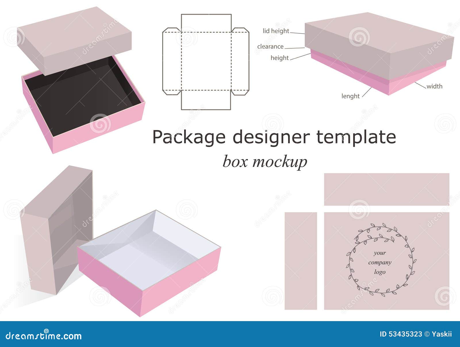 Package Mockup Box stock vector. Illustration of pack - 53435323