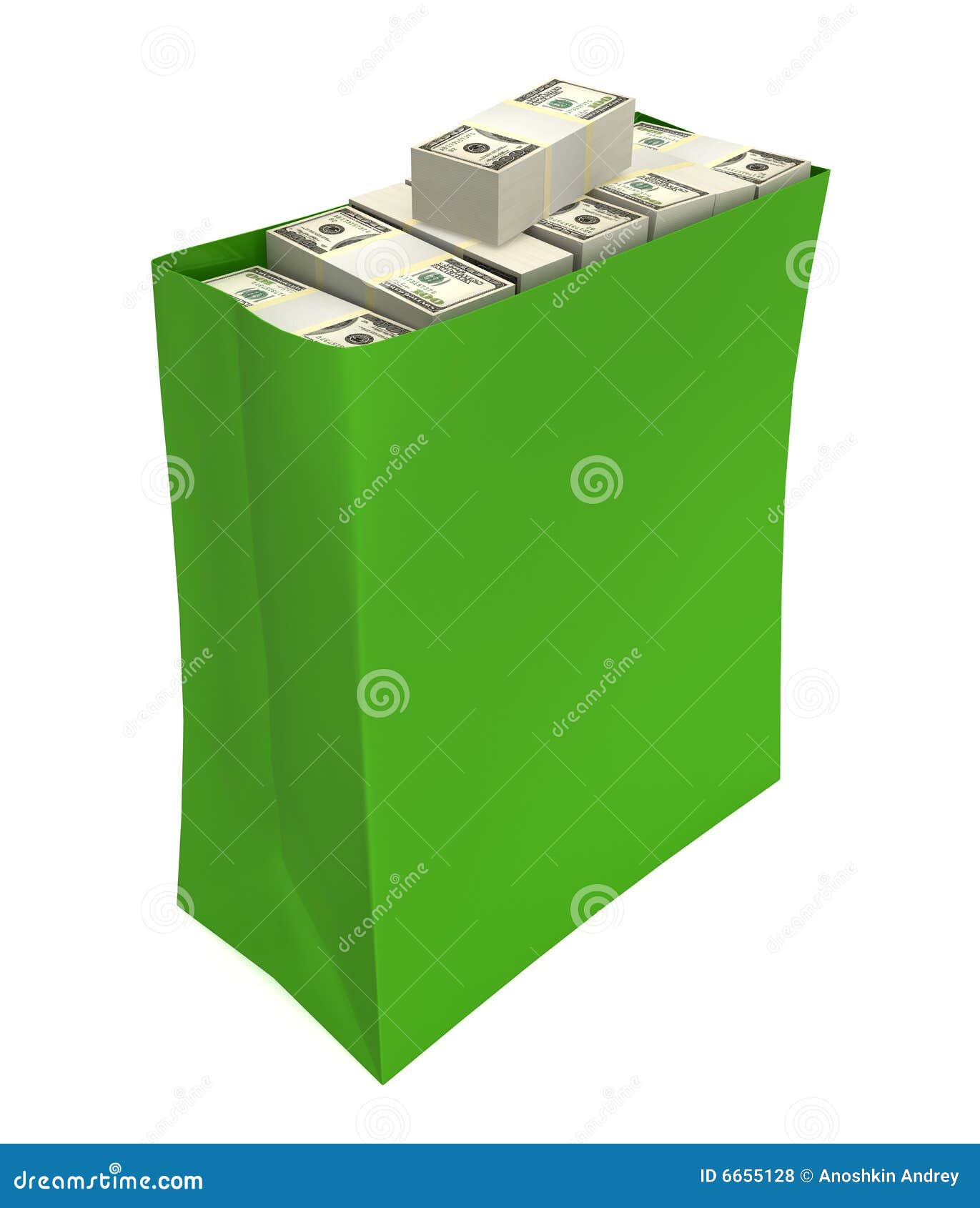 Package of money stock illustration. Illustration of salary - 6655128