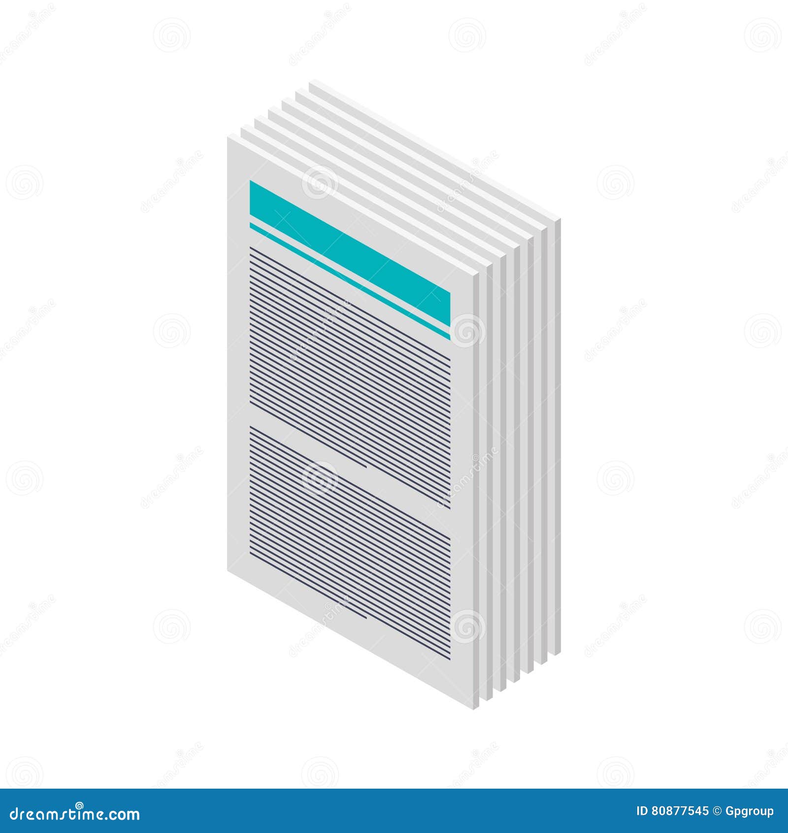 Package of Multiple Sheets with Text Stock Vector - Illustration of ...