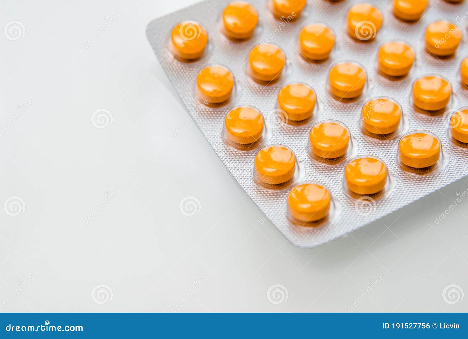 A Package of Orange Tablets Stock Photo - Image of pack, drugs: 191527756