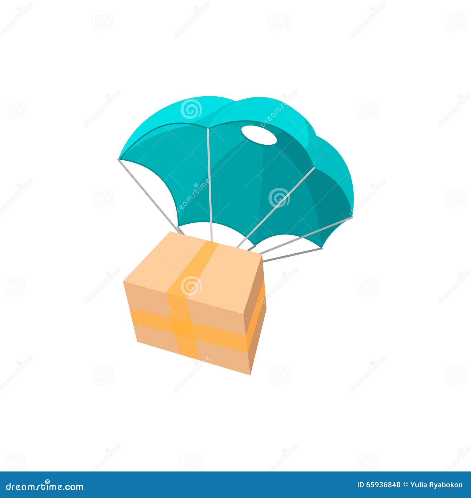 Package Parachute Airdrop Hand Drawn Outline Doodle Icon. Vector ...
