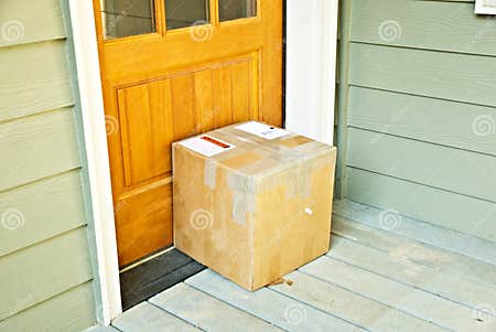 Package/Parcel at Door stock image. Image of paper, large - 8492327
