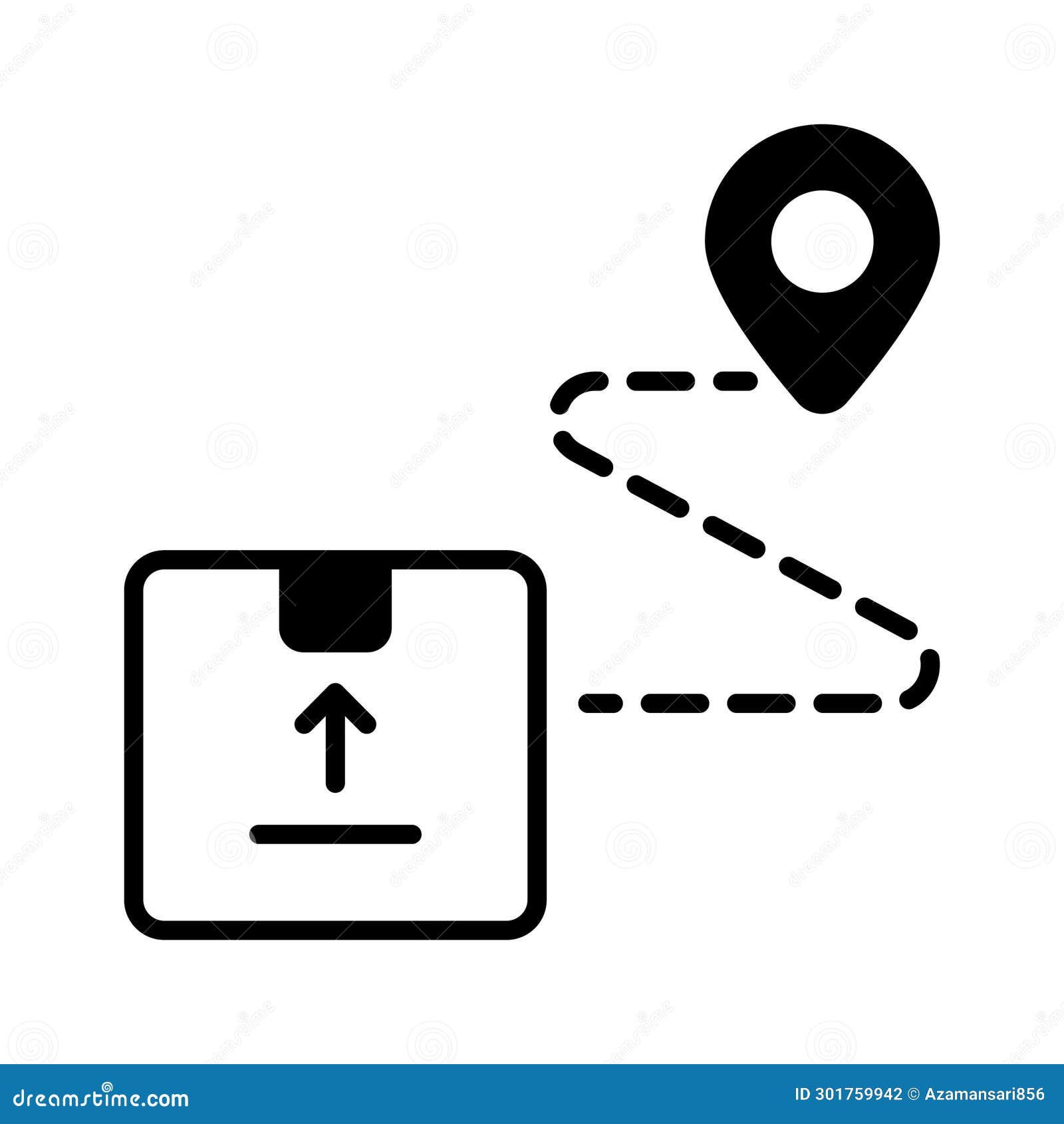 Delivery Route Cartoon Vector | CartoonDealer.com #164218005