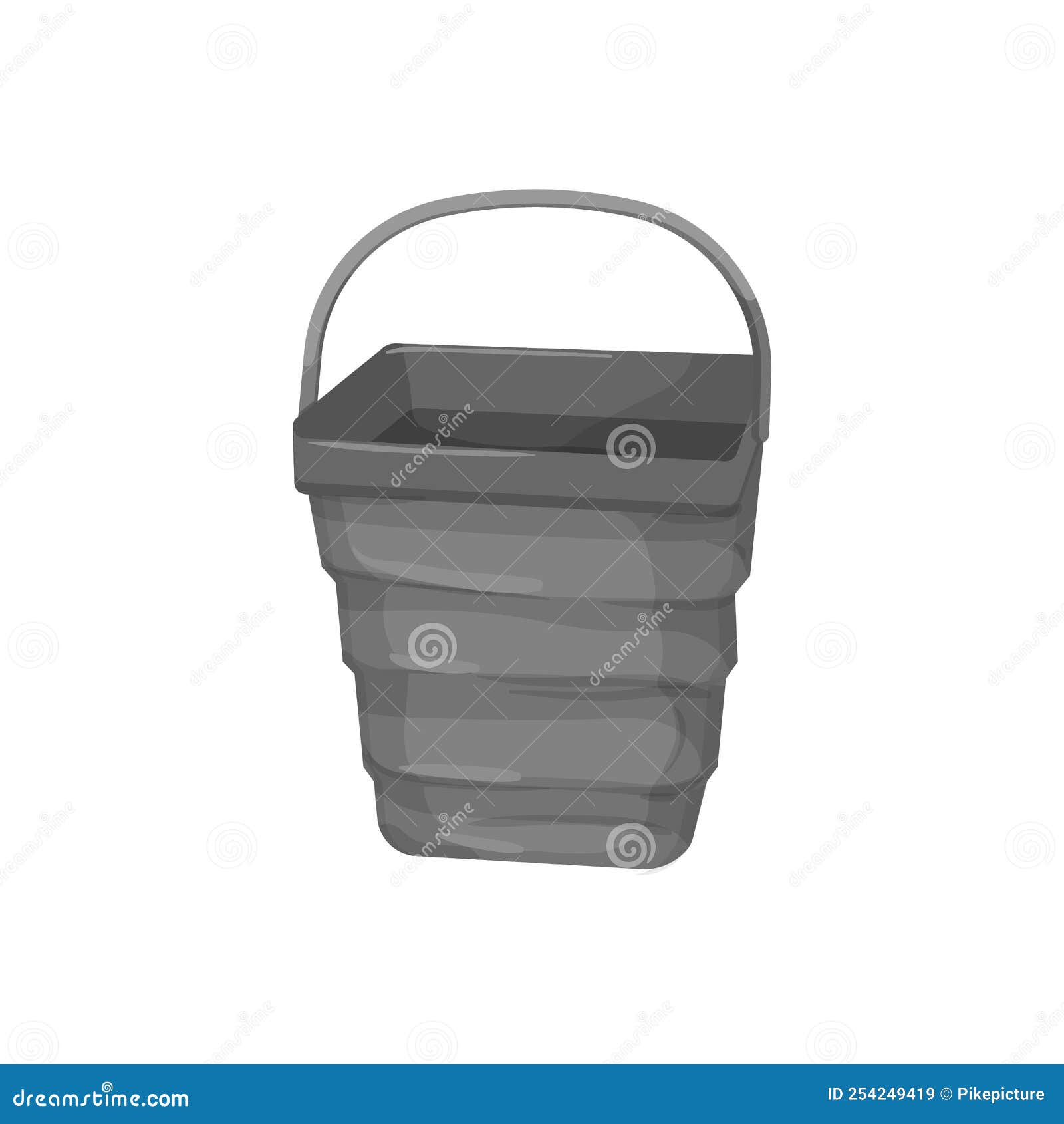 Package Plastic Bucket Container Cartoon Vector Illustration Stock ...