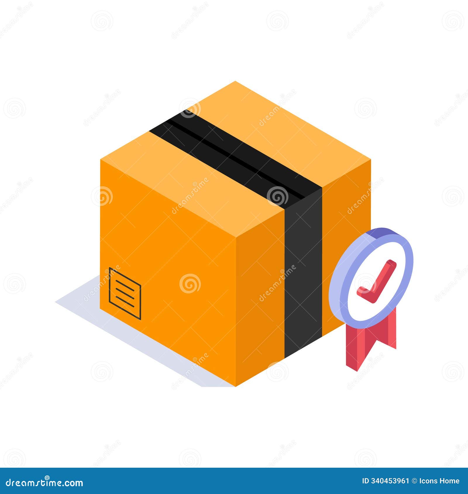 A Package with a Quality Check Mark Indicating Reliable Shipping and ...