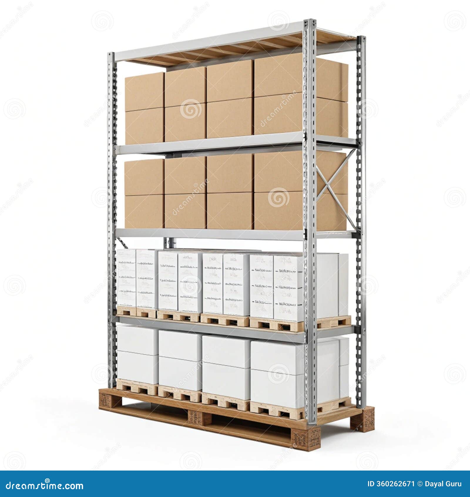 Package Rack Isolated on White Background Stock Illustration ...