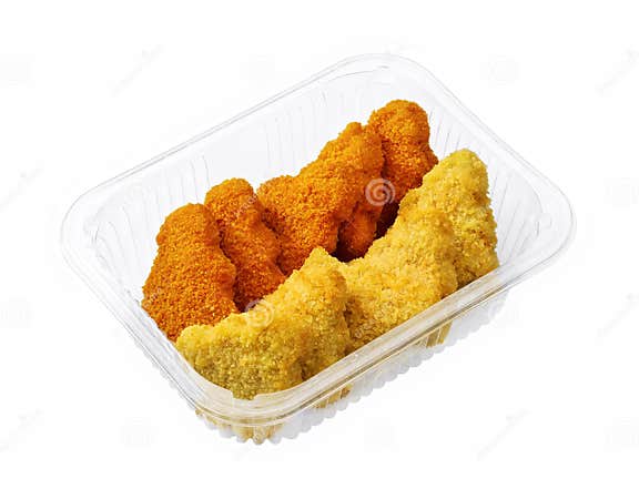 Package of Raw Chicken Nuggets Isolated on White Background Stock Image ...