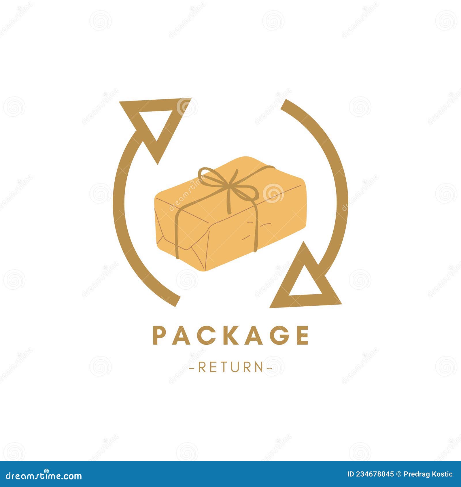 Package Return Icon Design. Stock Illustration - Illustration of brand ...