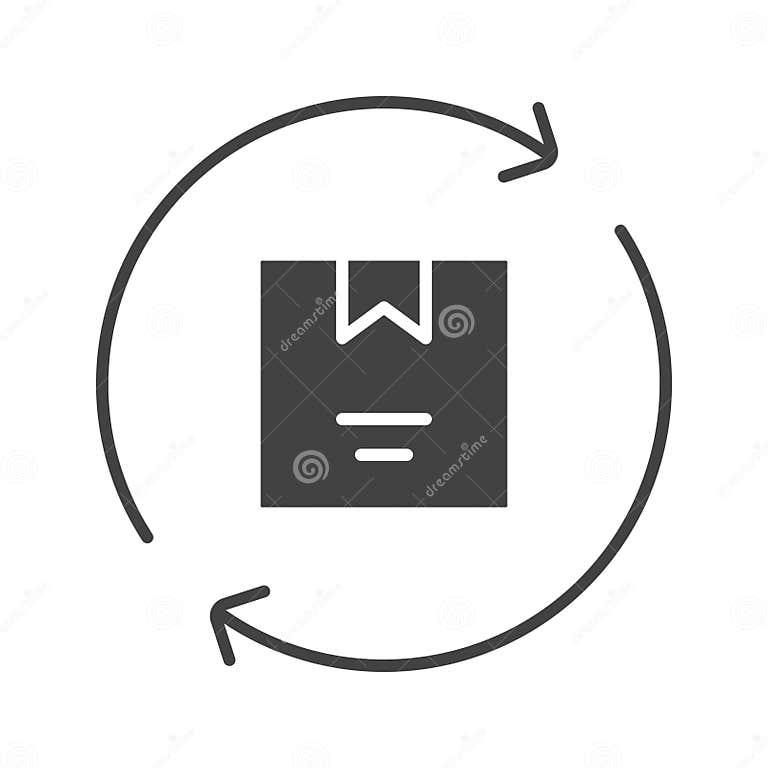 Package Return Icon Vector Image. Stock Vector - Illustration of ...