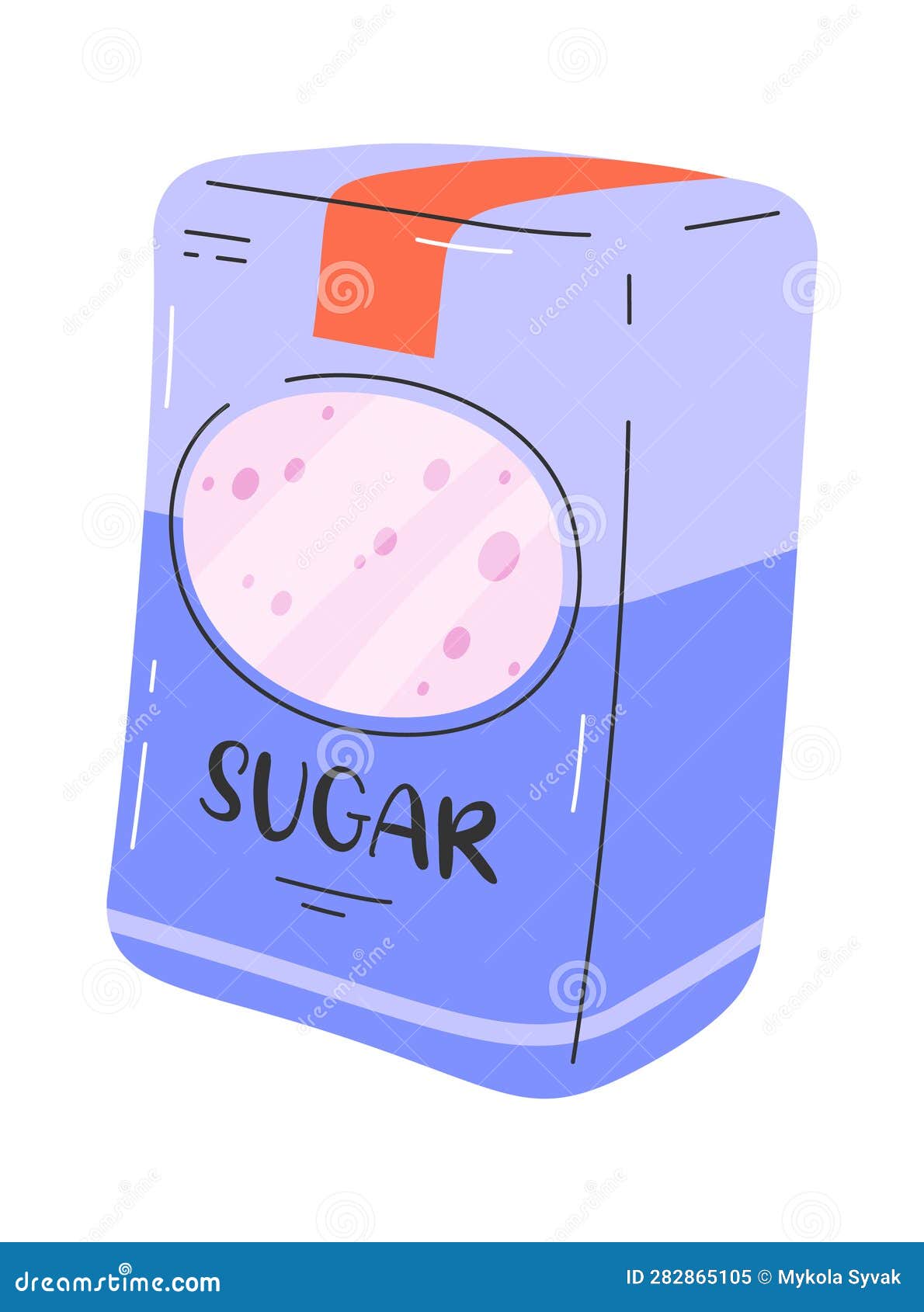 Package of Sugar stock vector. Illustration of isolated - 282865105