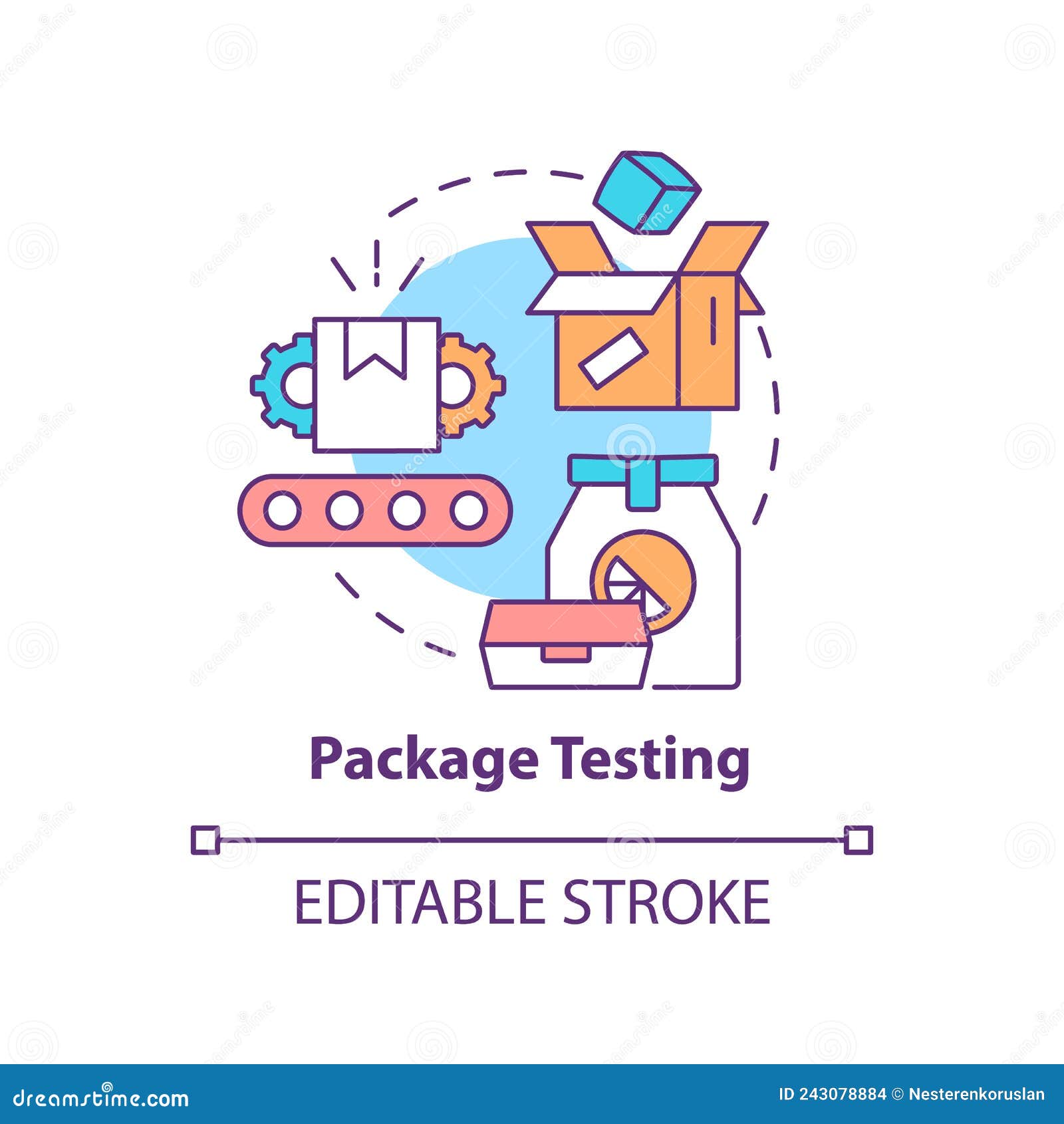 Package Testing Concept Icon Stock Vector - Illustration of abstract ...