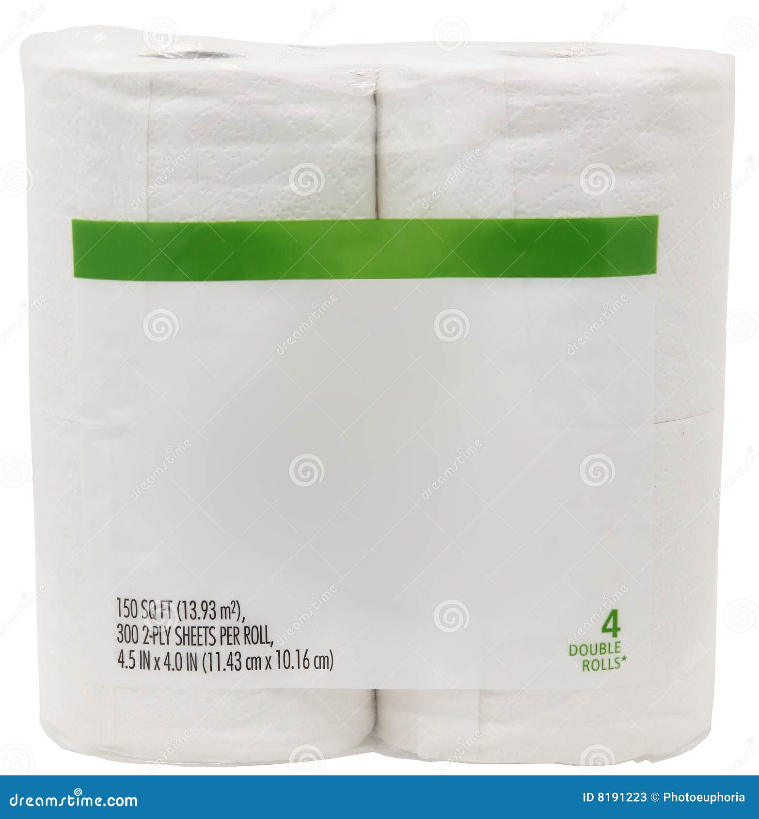 Package of Toilet Paper with Blank Label Stock Image - Image of blank ...