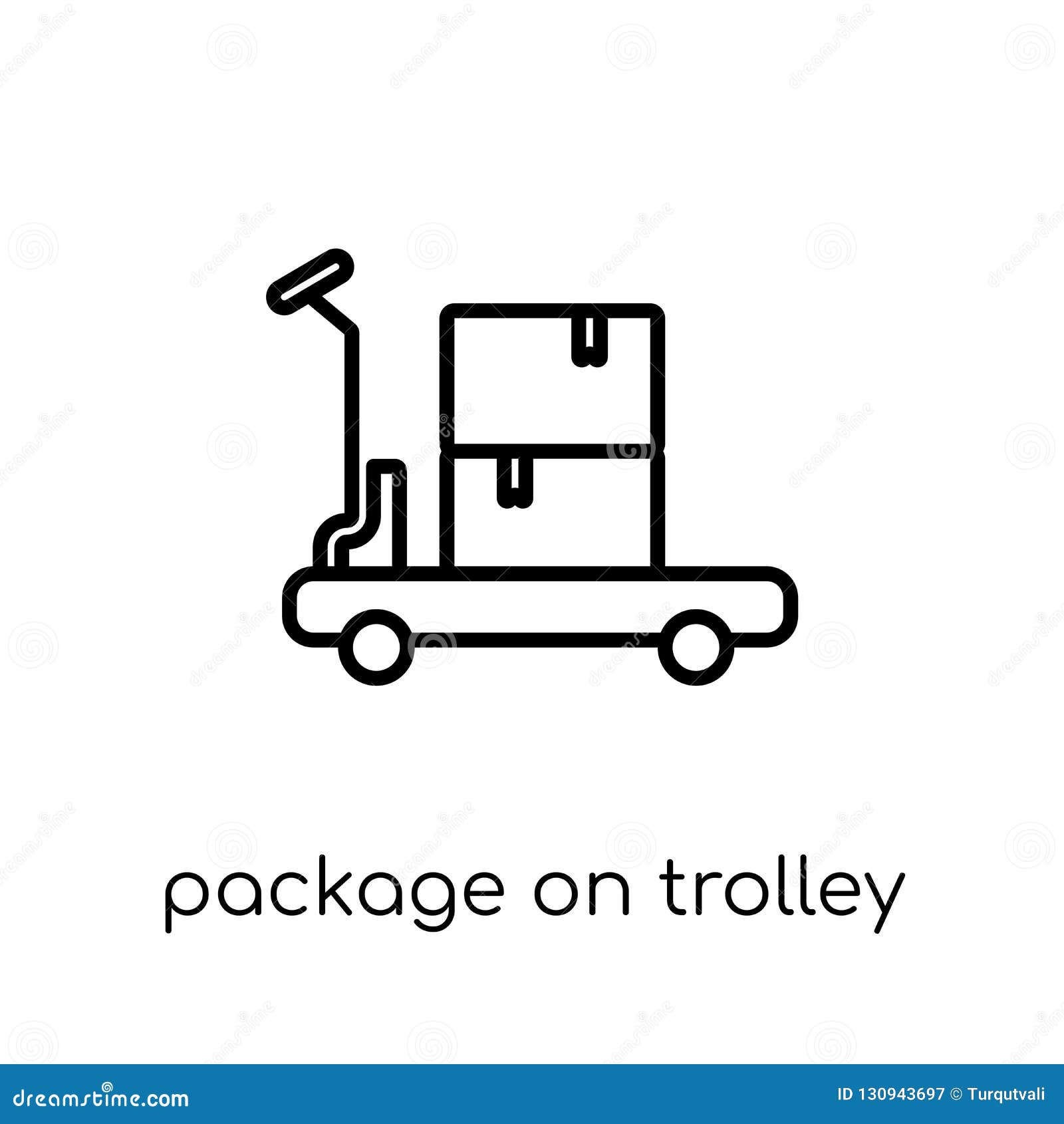 Package on Trolley Icon. Trendy Modern Flat Linear Vector Package on ... Package on Trolley Icon. Trendy Modern Flat Linear Vector Package on ...