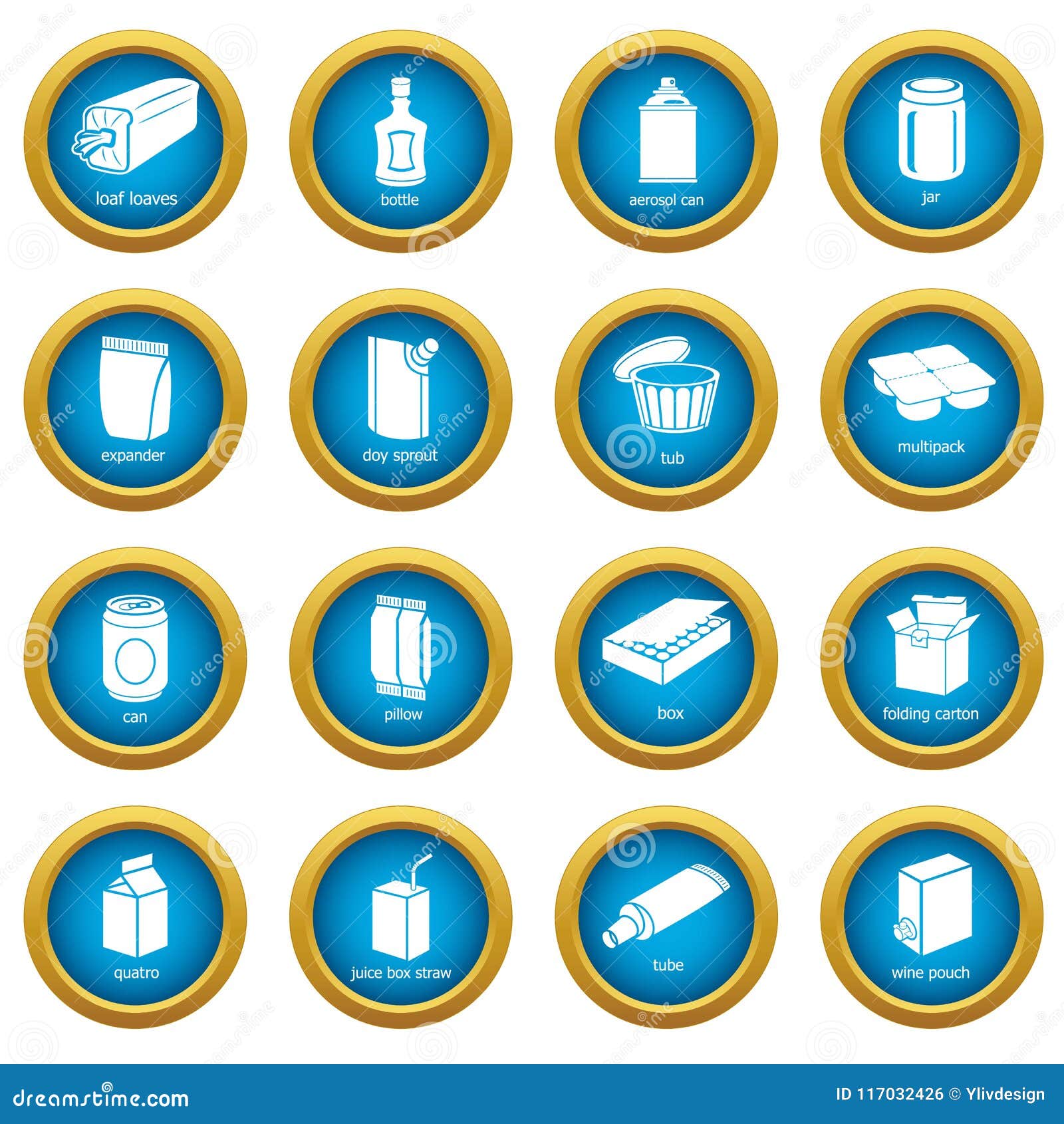 Package Types Icons Set, Simple Style Stock Vector - Illustration of ...