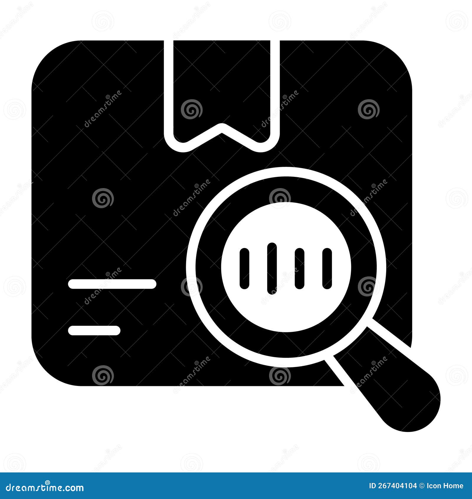 Package Under Magnifying Glass Concept of Parcel Tracking Stock Vector ...