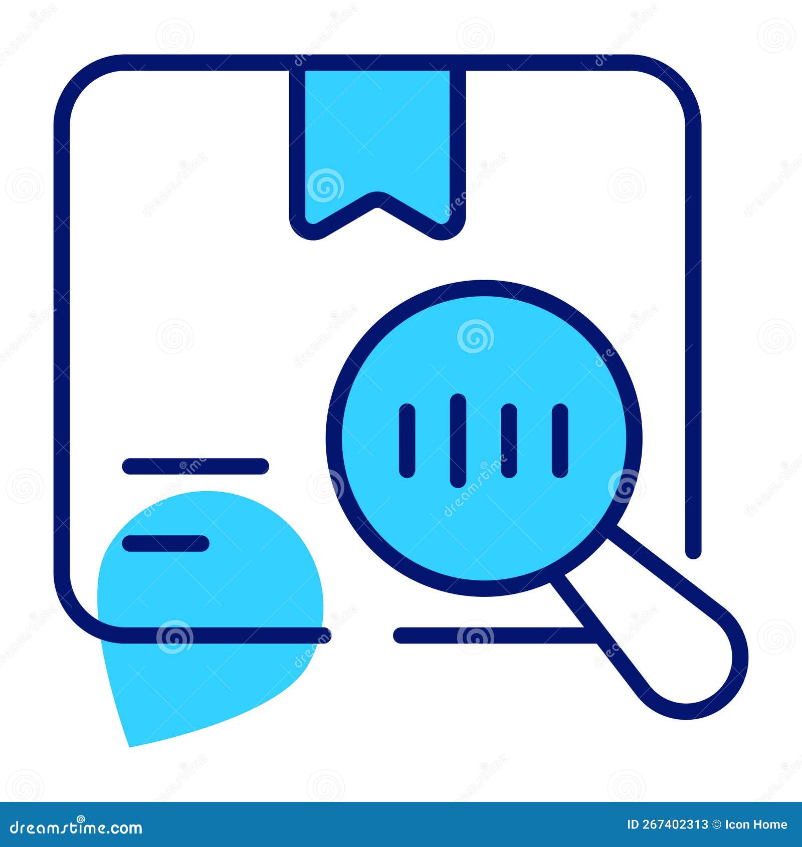 Package Under Magnifying Glass Concept of Parcel Tracking Stock Vector ...