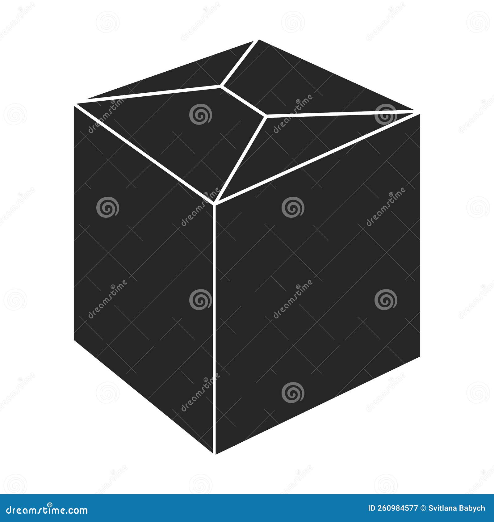 Package Vector Icon.Black Vector Icon Isolated on White Background ...