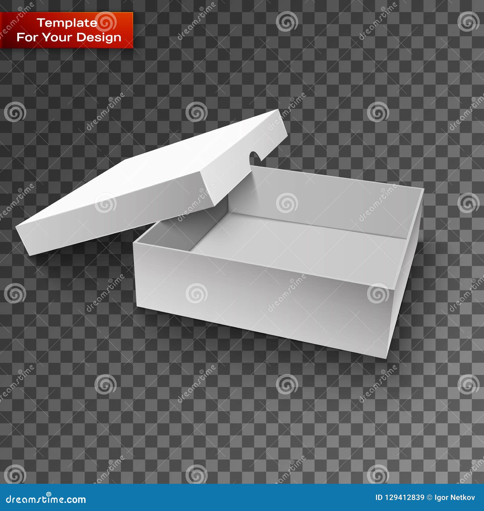 Package white box design stock vector. Illustration of mock - 129412839