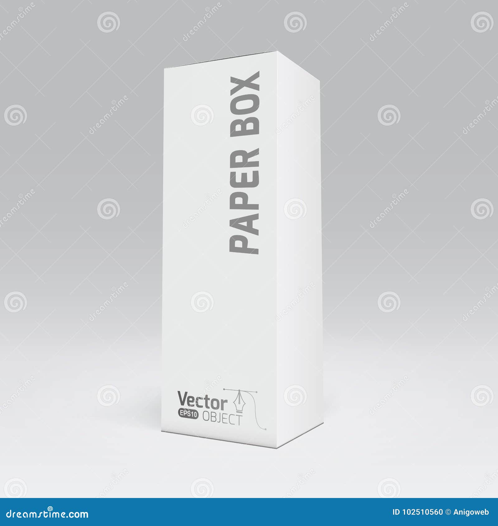 Package White Box Long Design Stock Illustration - Illustration of ...