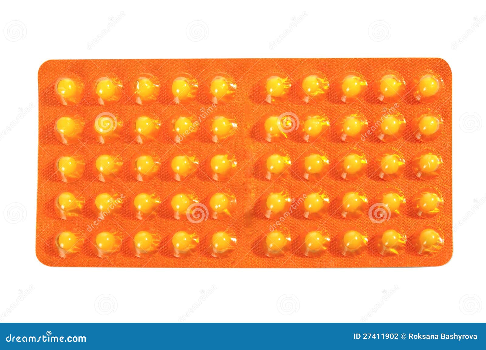 Package with Yellow Vitamin Tablets Stock Photo - Image of multi ...