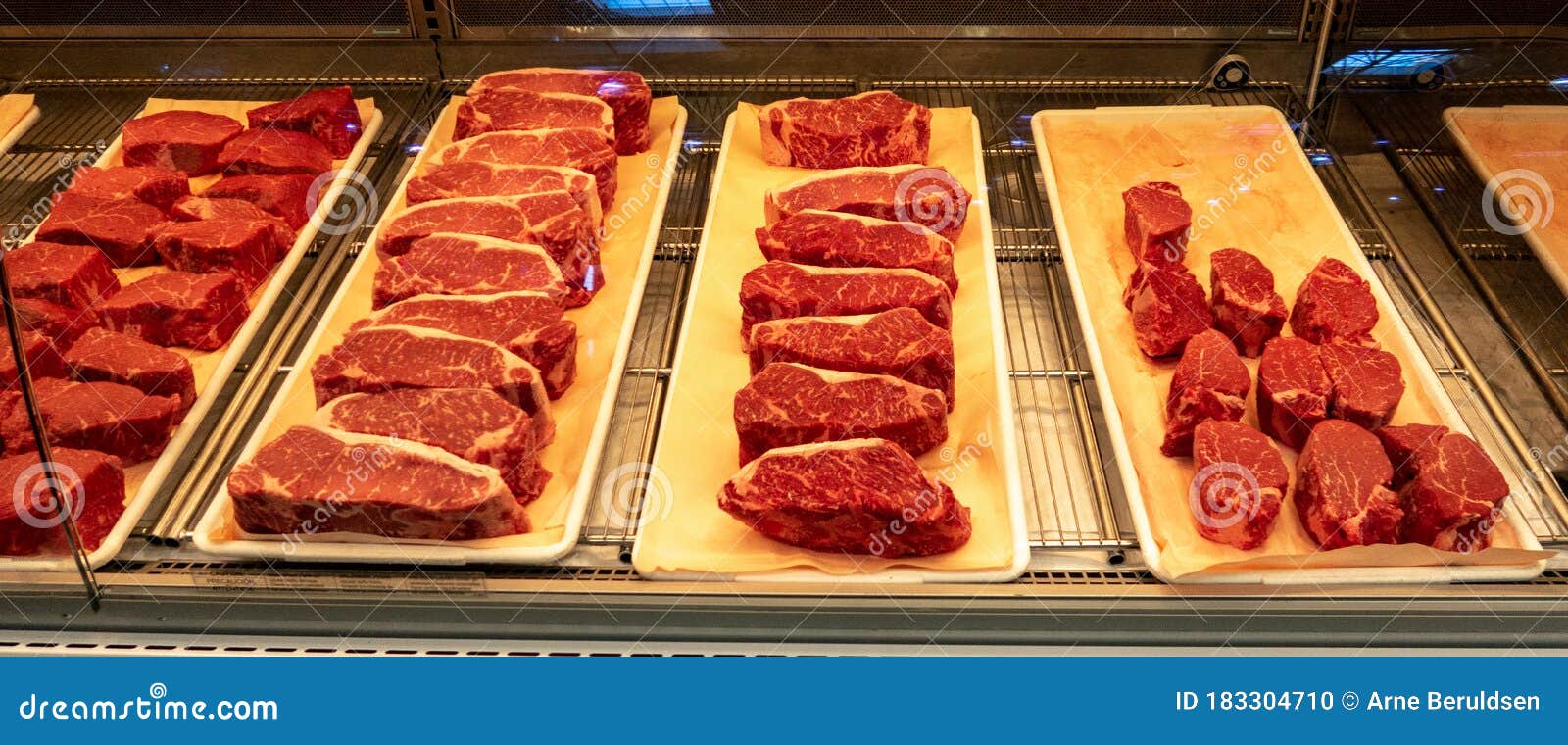 Packaged Beef on Display editorial image. Image of products - 183304710