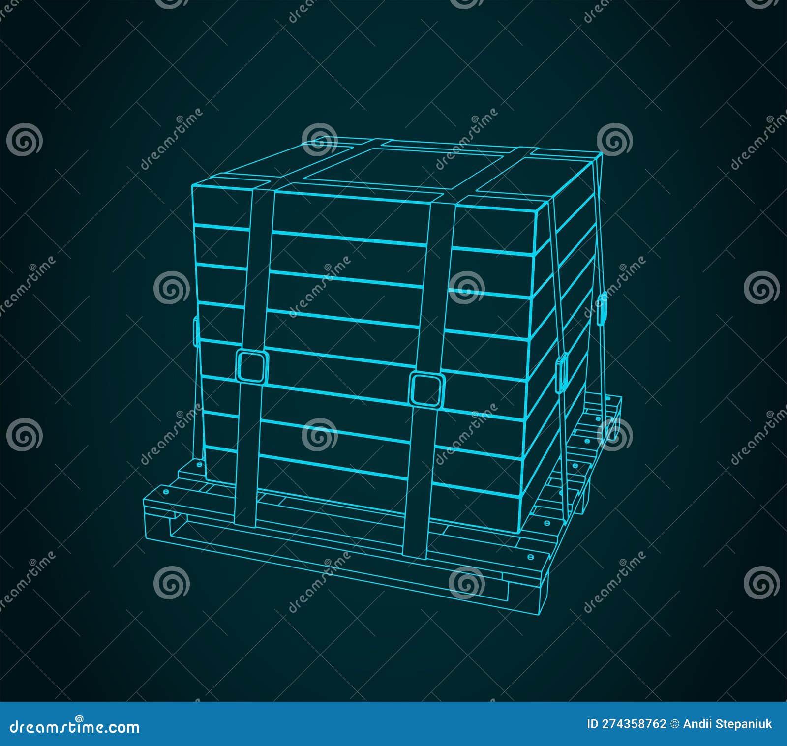 Packaged Cargo Illustration Stock Vector - Illustration of package ...