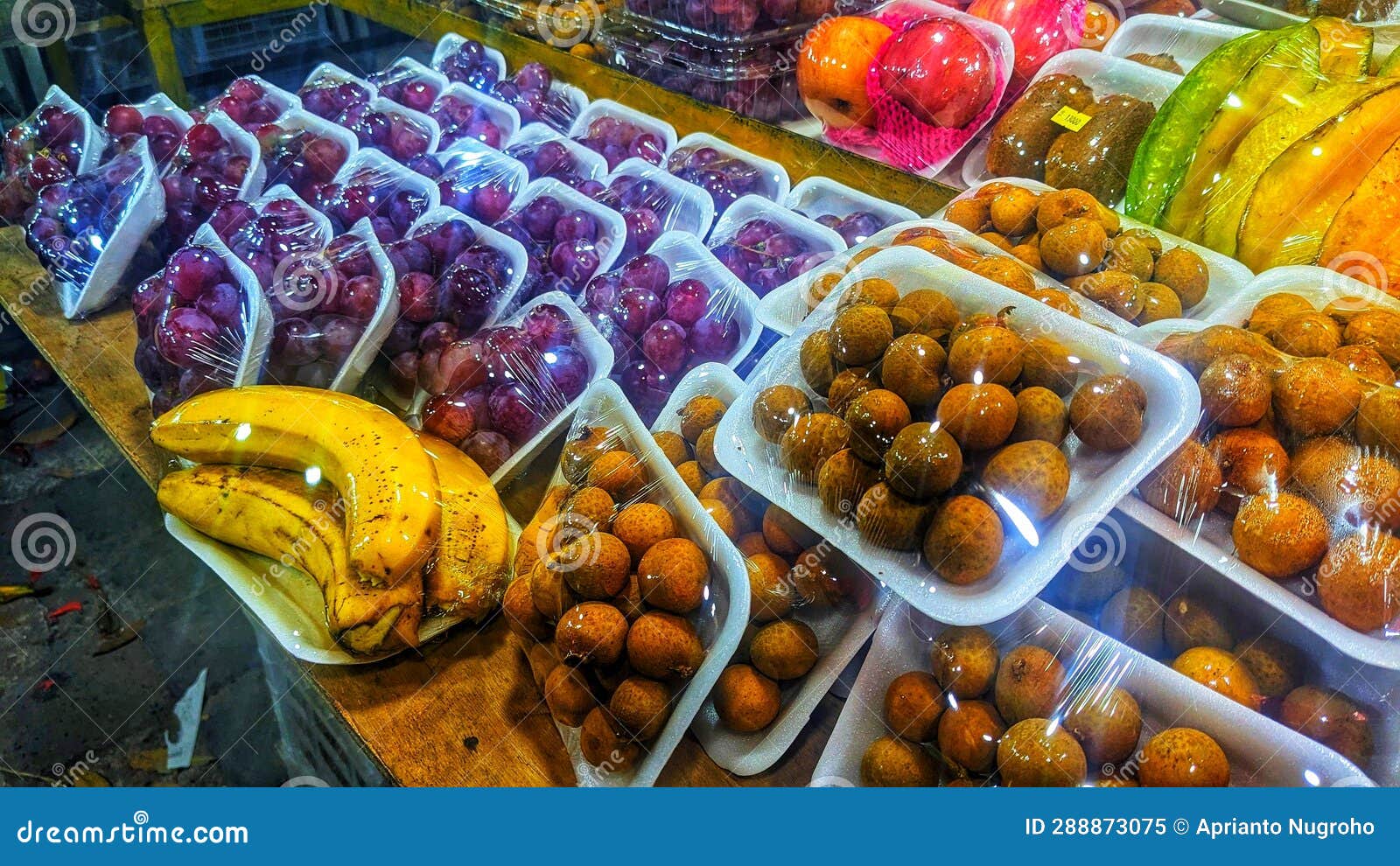 Packaged Fruits and Vegetables in Market Farmer. Stock Image - Image of ...