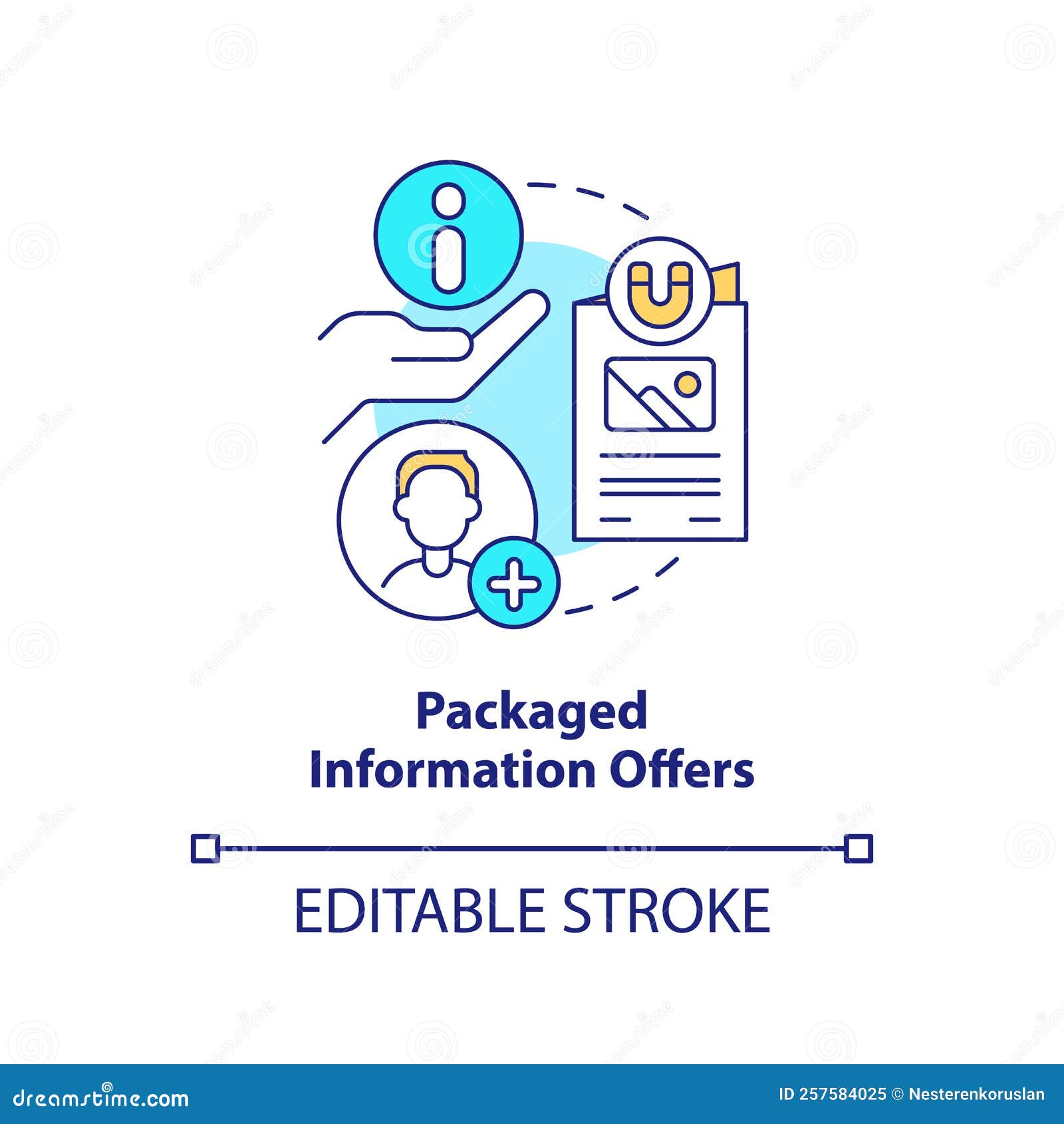 Packaged Information Offers Concept Icon Stock Vector - Illustration of ...