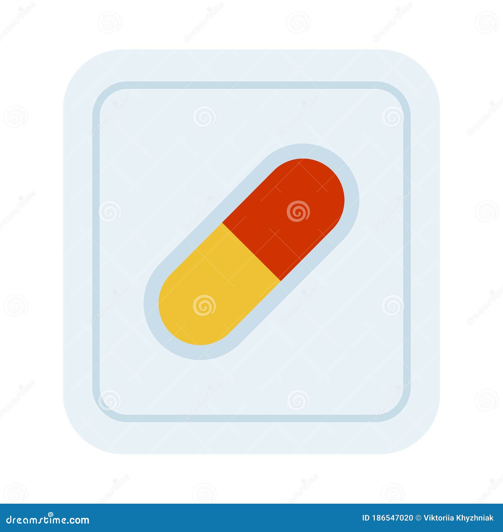 Packaged Medical Capsule Vector Icon Flat Isolated Stock Vector ...