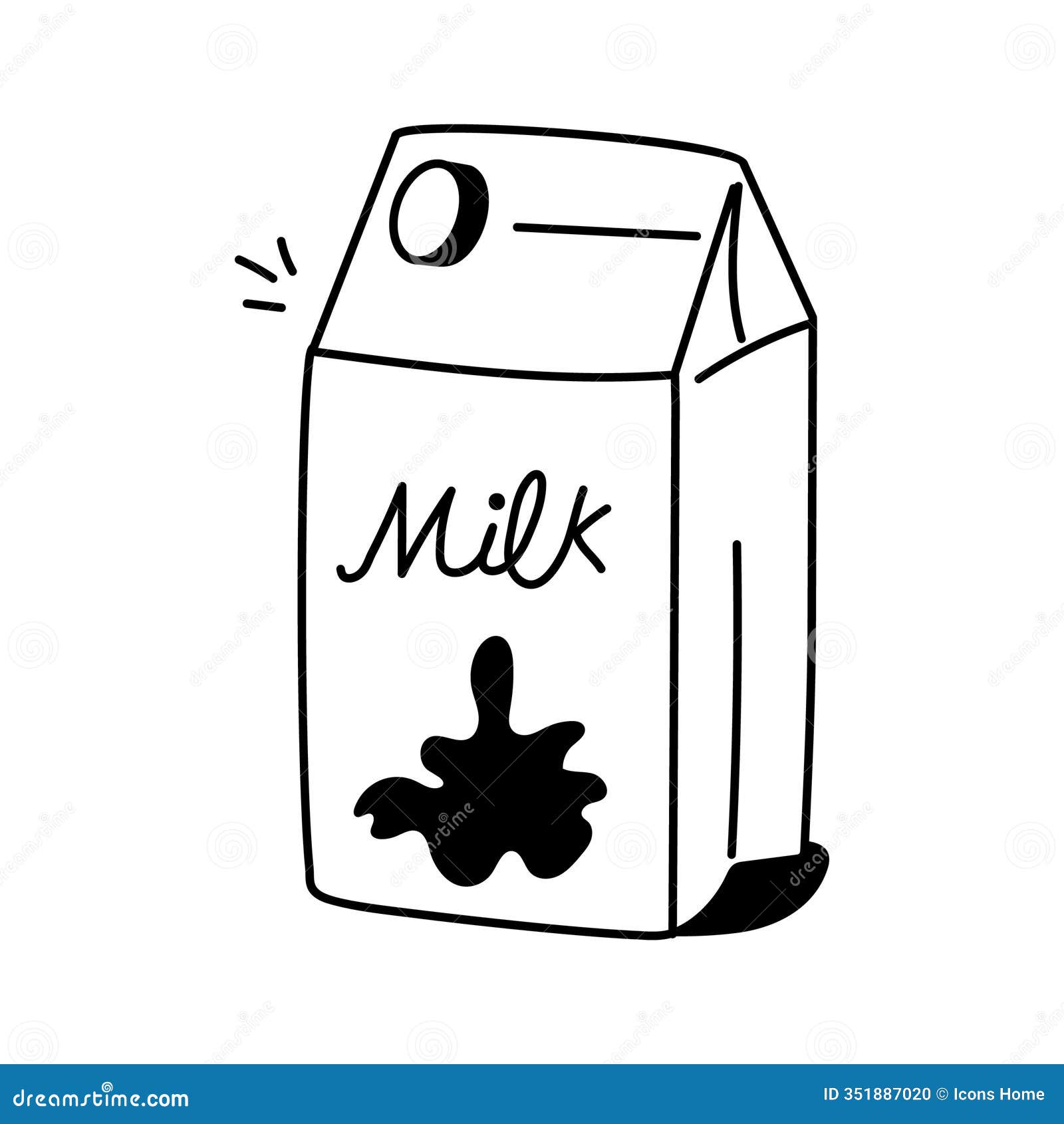 Packaged Milk Box for Easy Distribution and Storage Stock Illustration ...