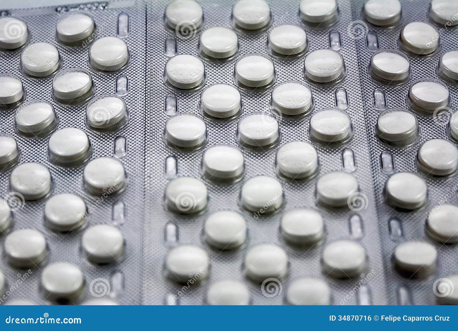 Packaged Pills in Aluminium Blisters Stock Photo - Image of pill ...