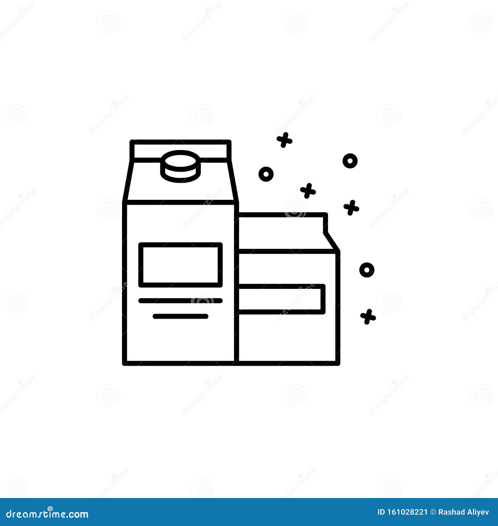 Packaged Production Milk Icon. Element of Industries Icon Stock ...