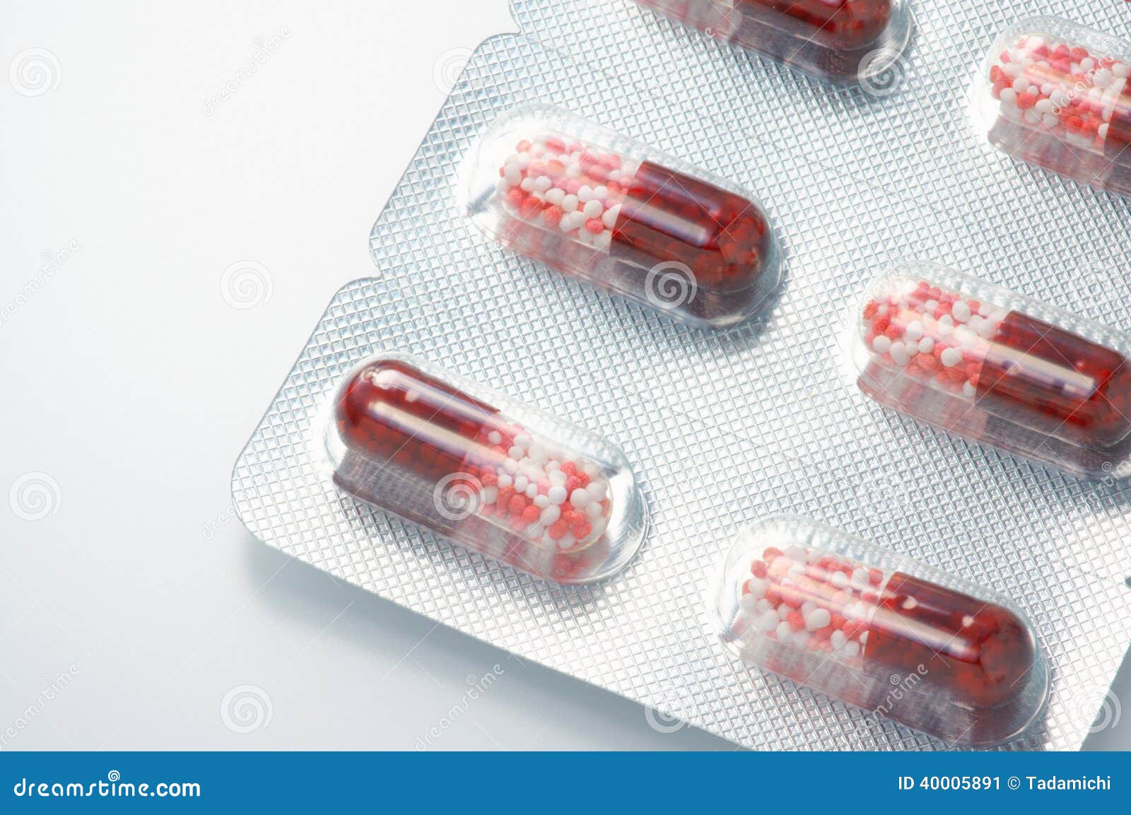 Packaged Red Capsule Medicines. Stock Image - Image of clean ...