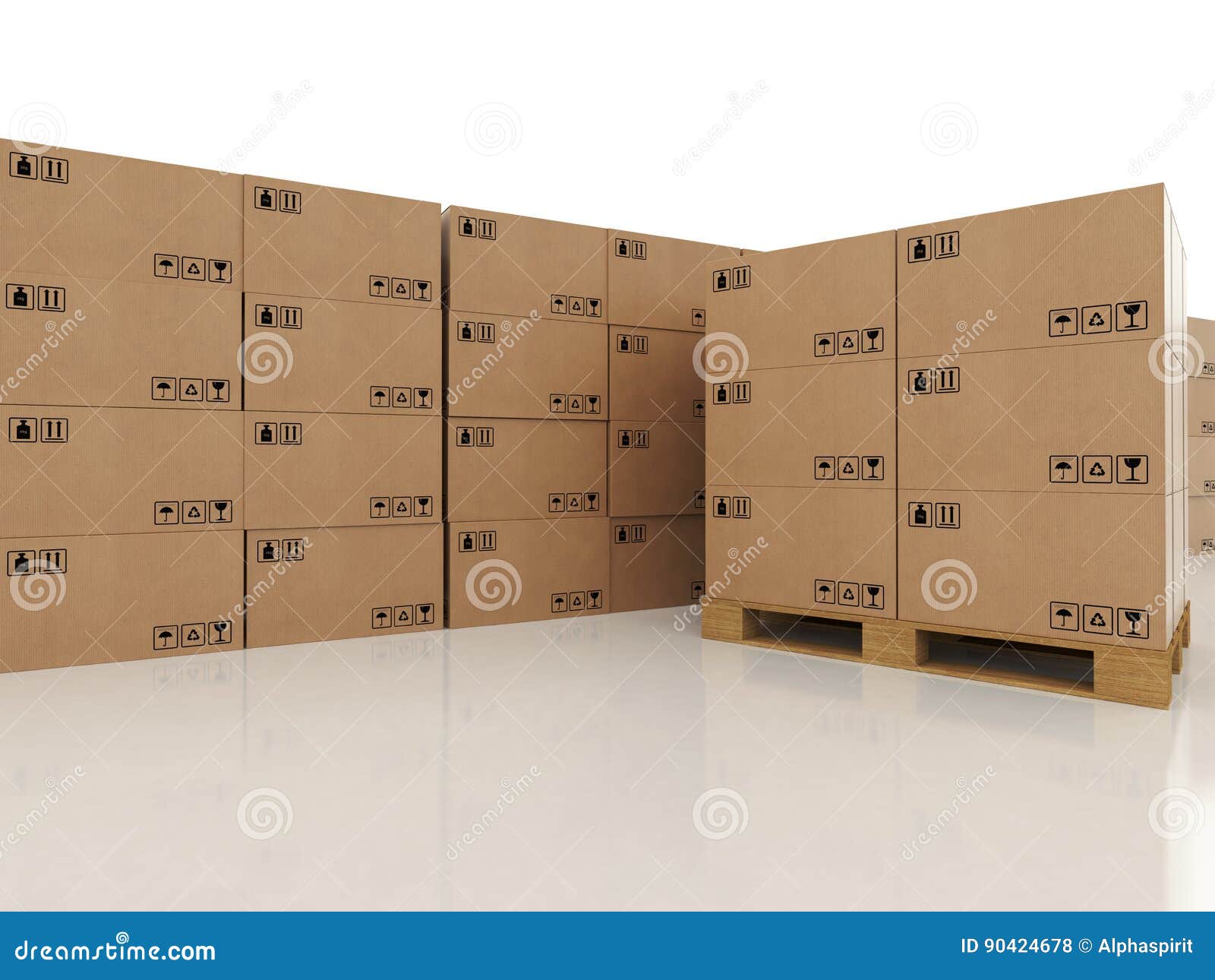 Packaged To Be Shipped. 3D Rendering Stock Illustration - Illustration ...