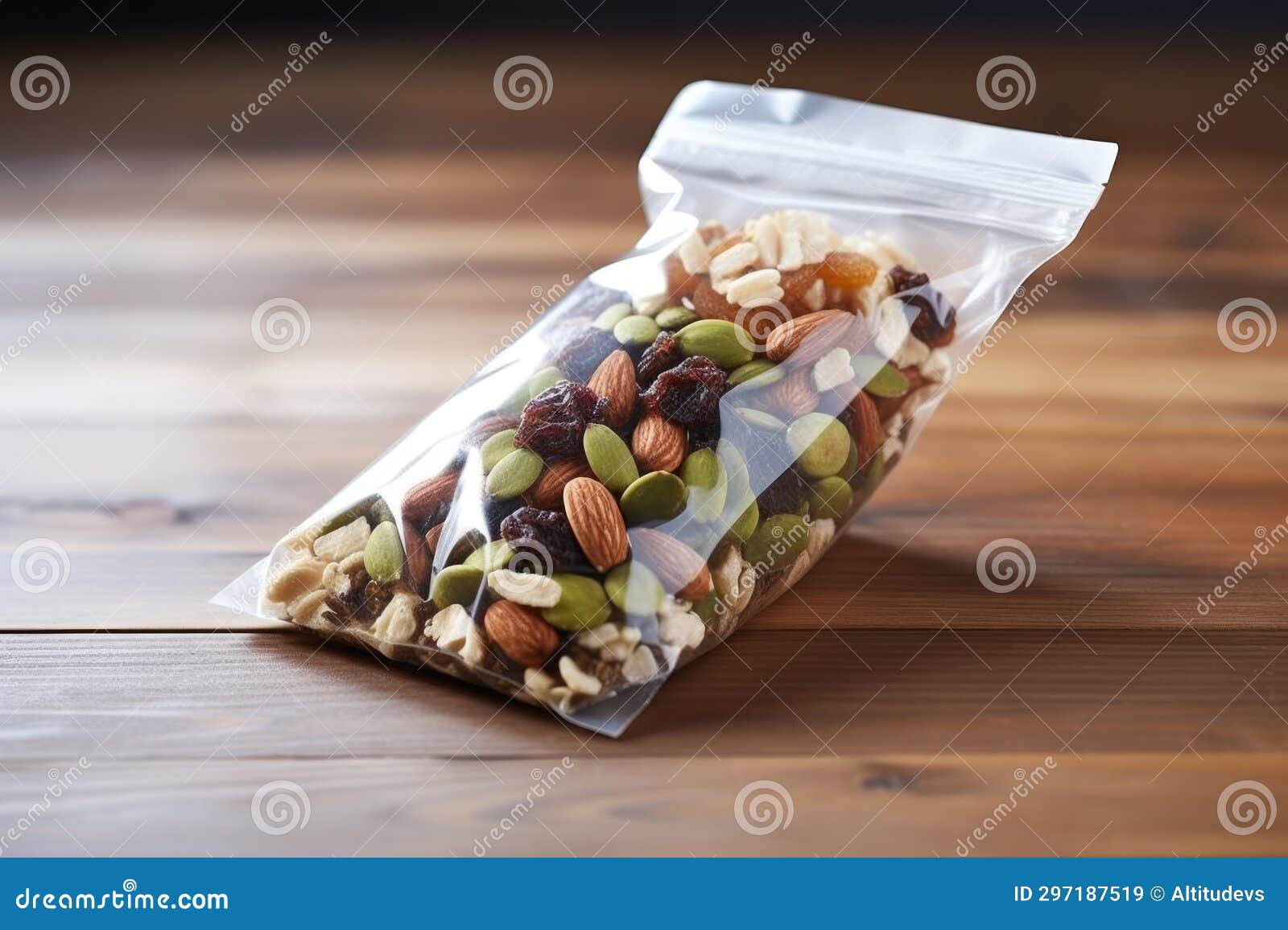 Packaged Trail Mix in Biodegradable Packaging Stock Image - Image of ...