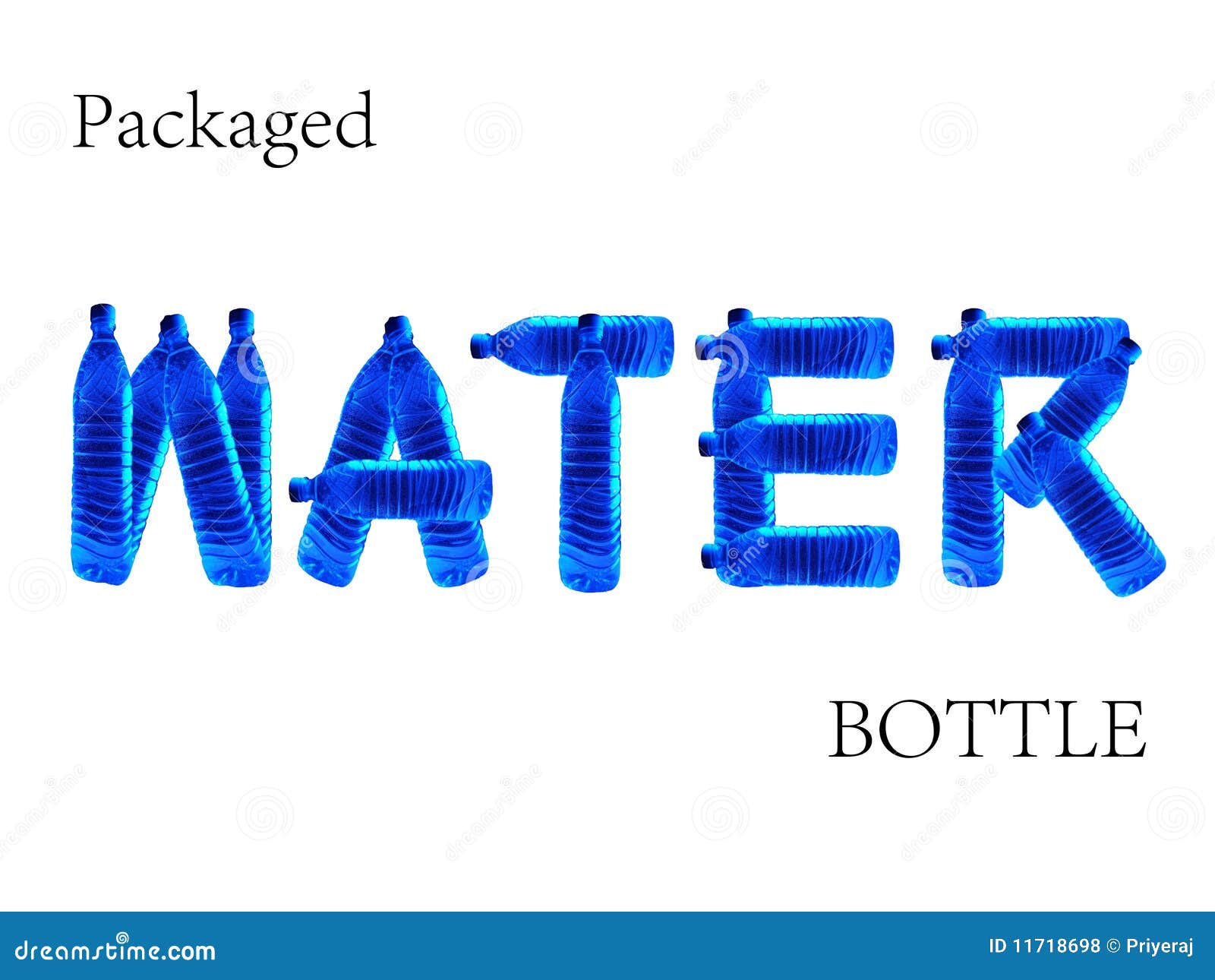 Packaged Water Bottle stock illustration. Illustration of packaged ...