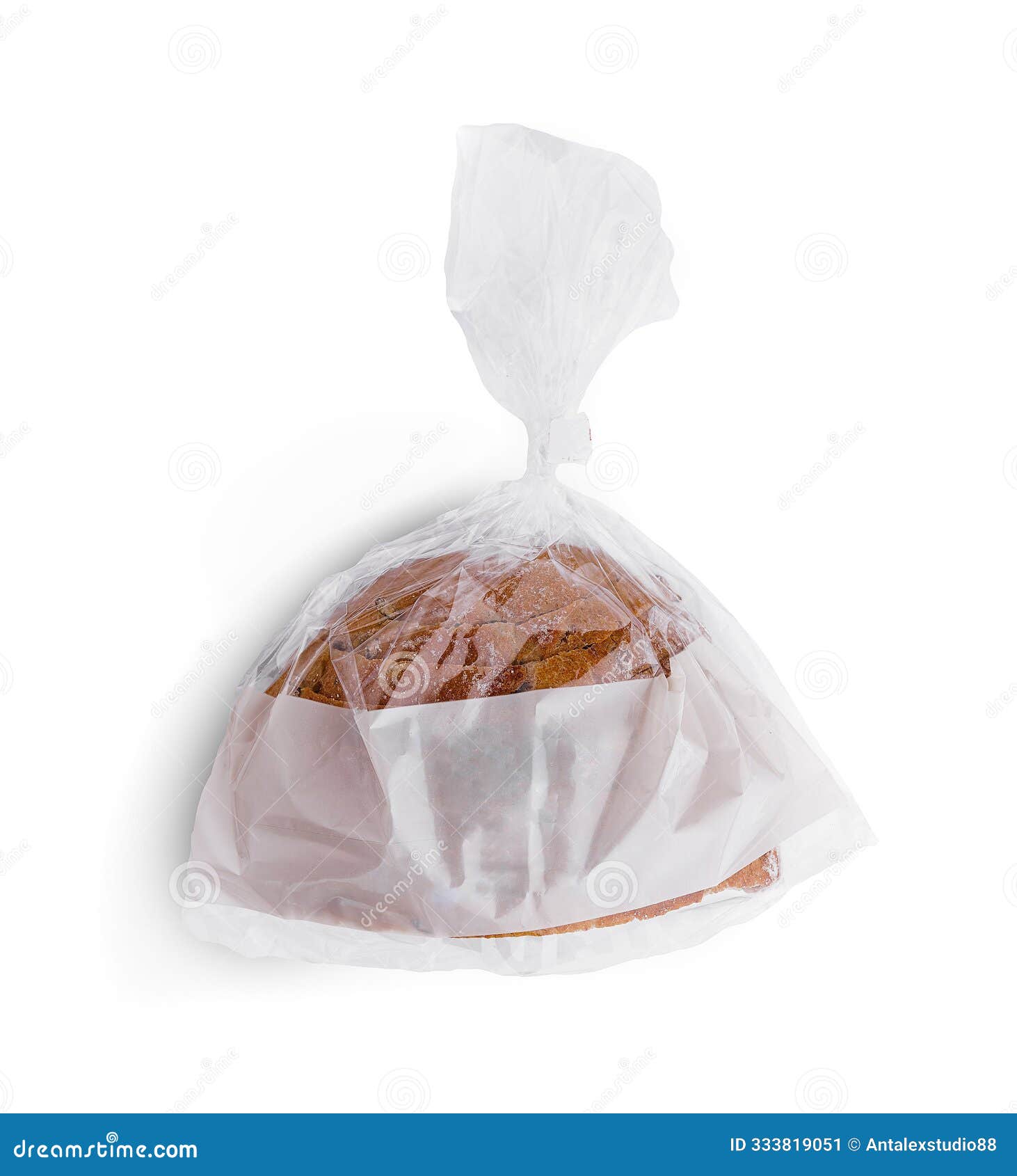 Packaged Whole Grain Bread on White Background Stock Image - Image of ...