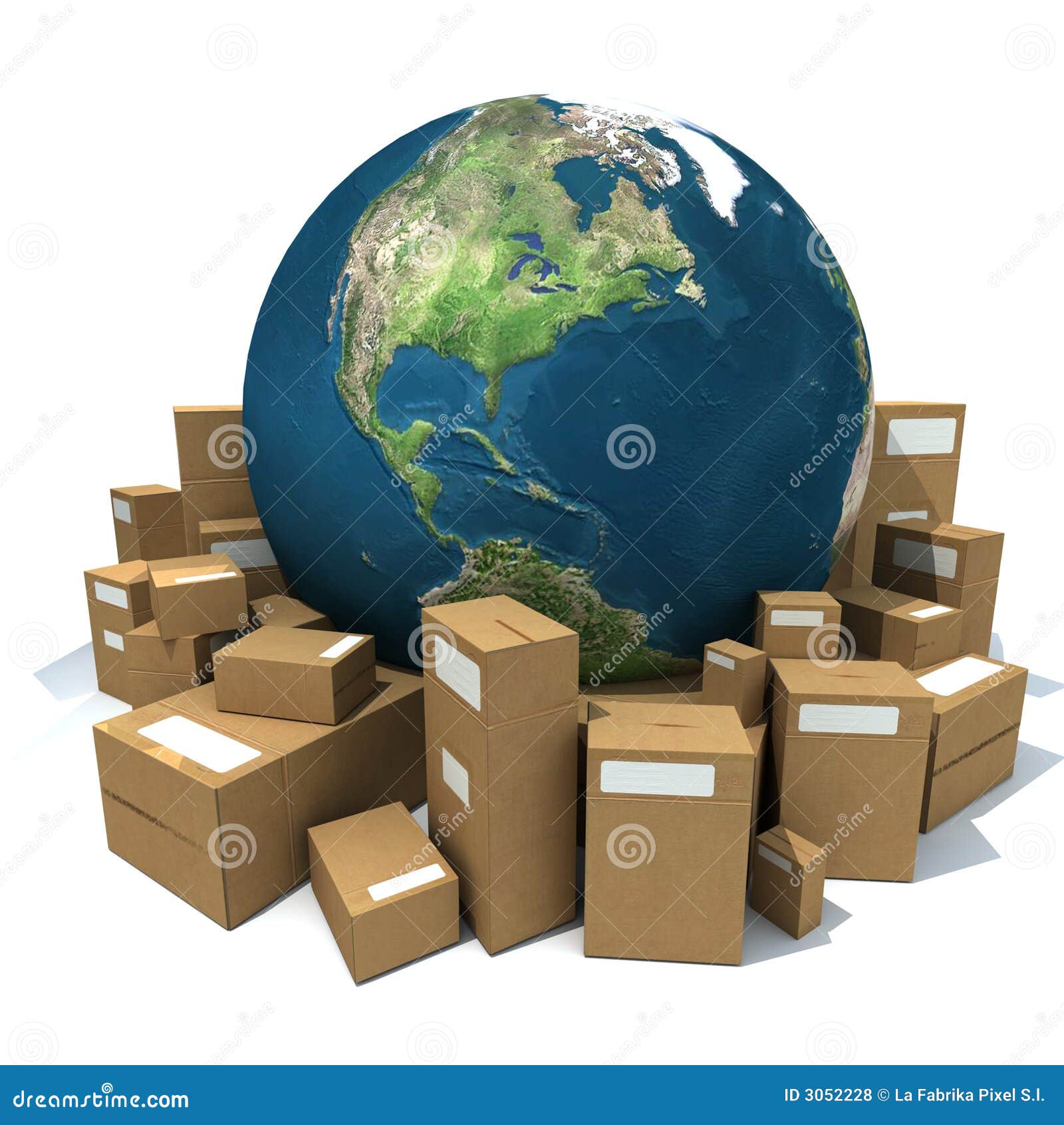 Packaged world stock illustration. Illustration of business - 3052228
