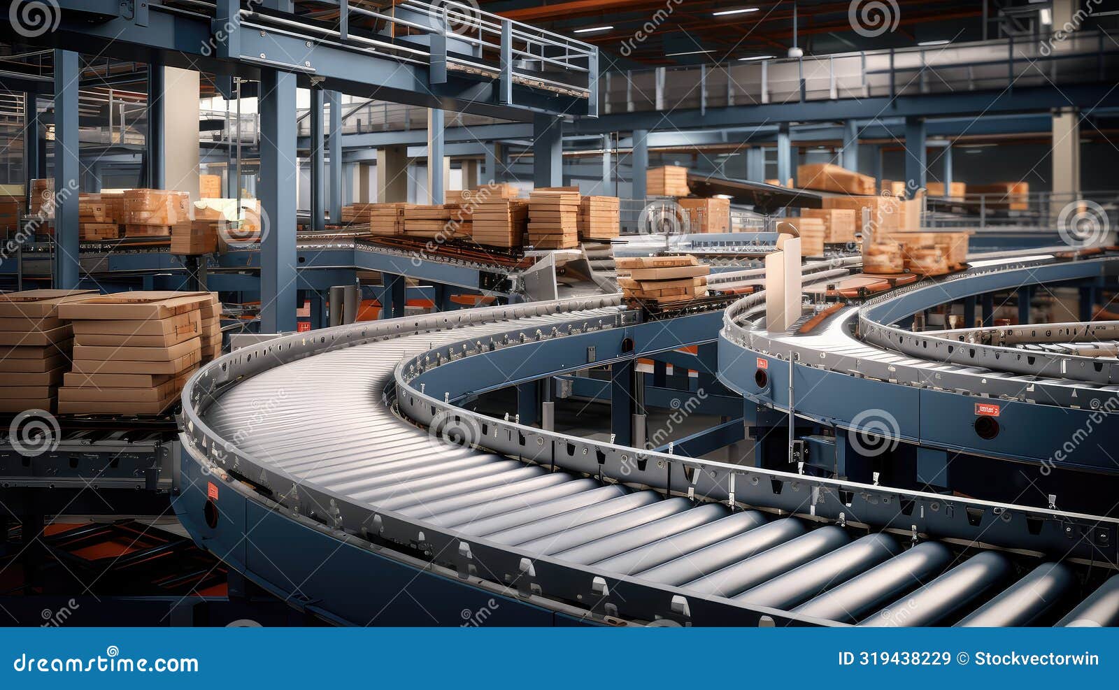 Packages Automated Conveyor Belt Stock Illustration - Illustration of ... Packages Automated Conveyor Belt Stock Illustration - Illustration of ...